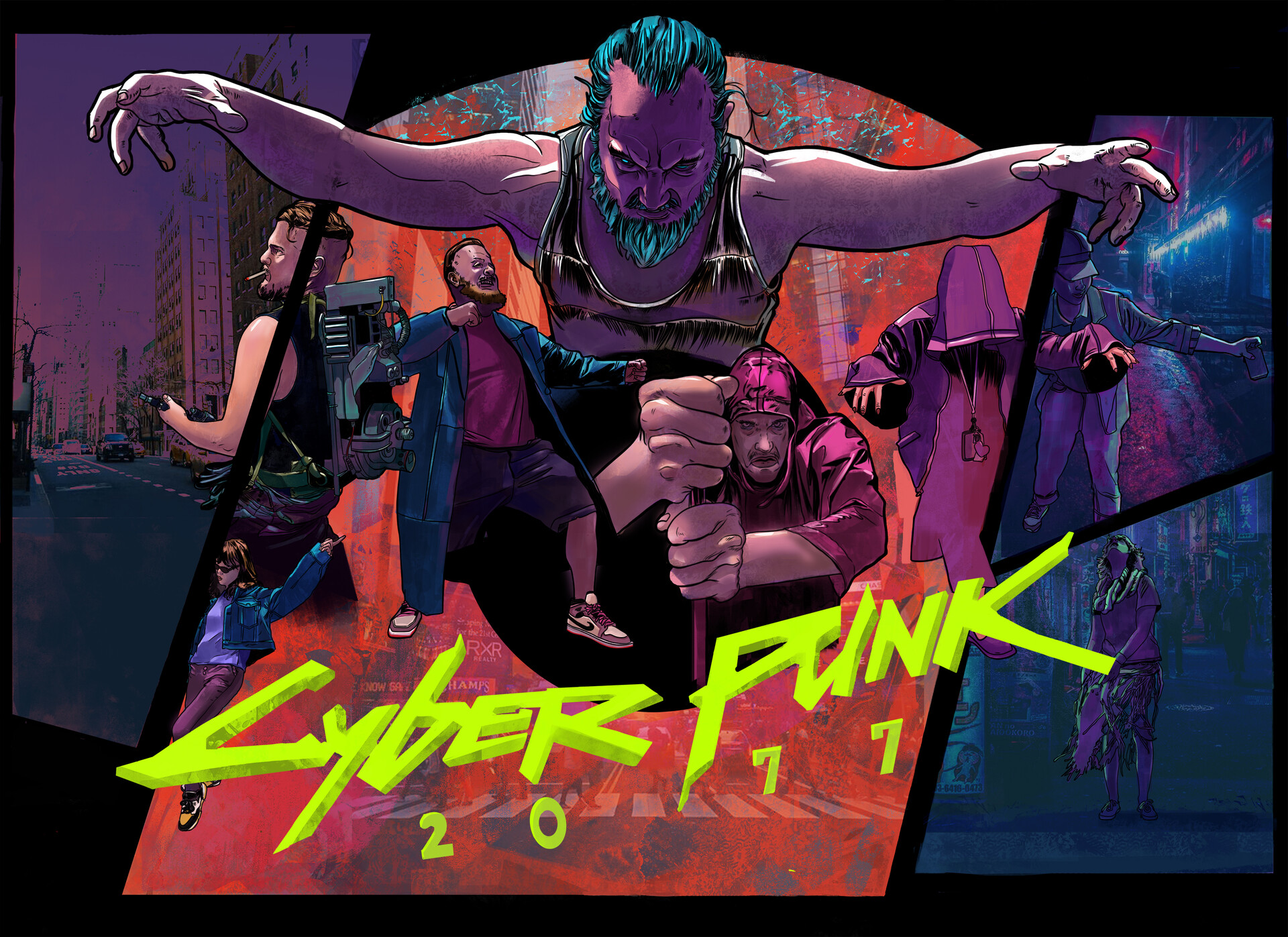 ArtStation - poster illustration (Line)