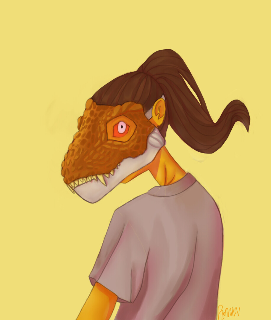 how to draw a girl dinosaur