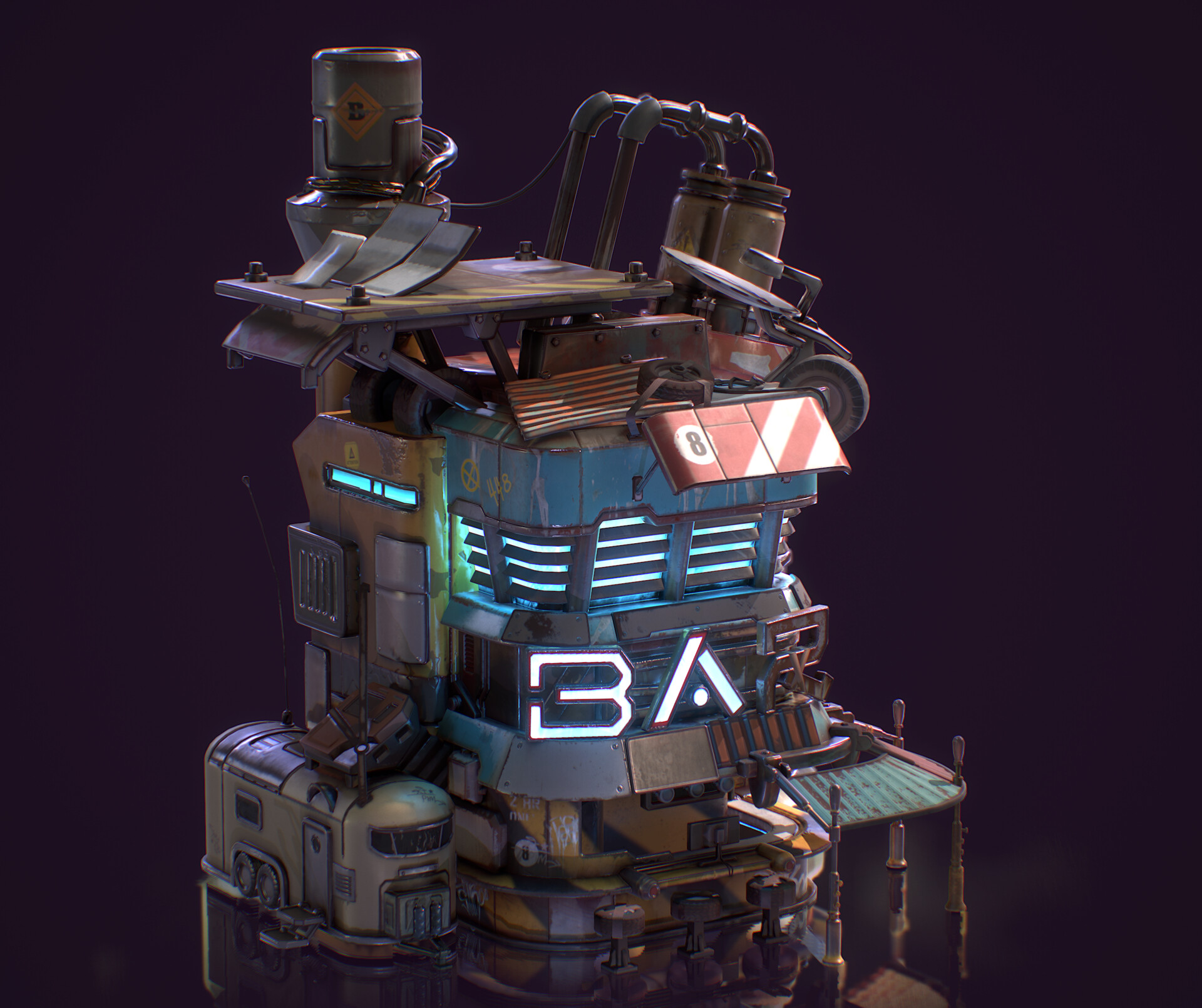 ArtStation - Junk town bar