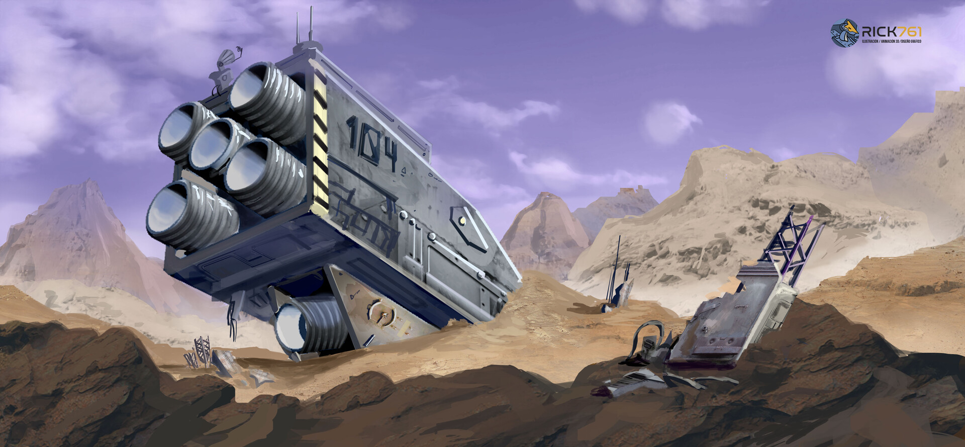 ArtStation - Colonial spaceship on ruines