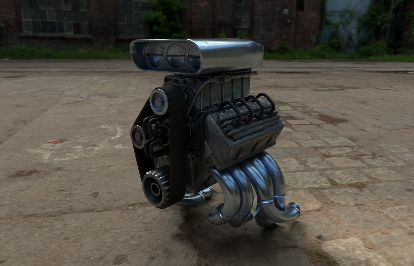 ArtStation - V8 with a supercharger