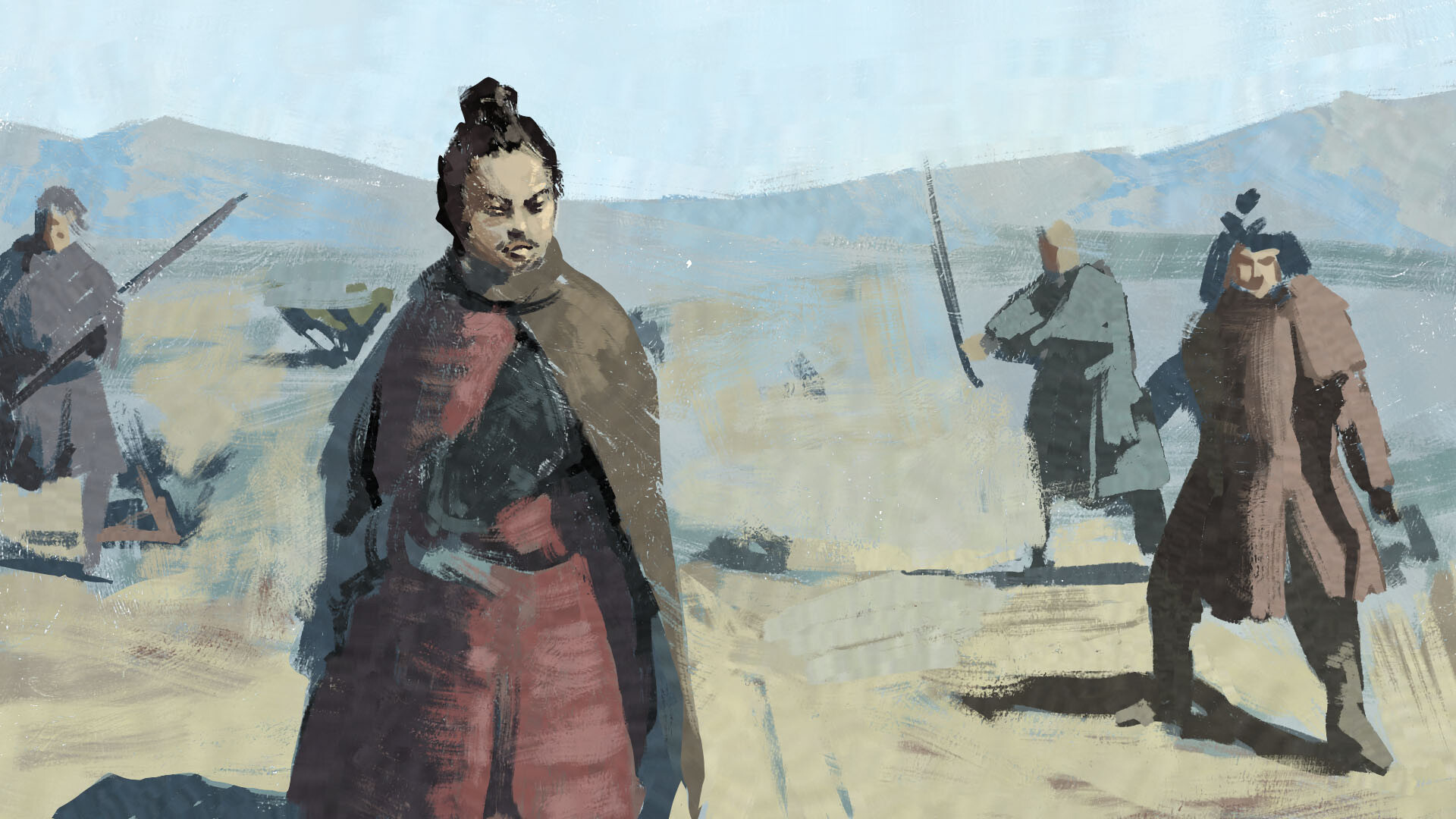 ArtStation - Desert Ambush sketch