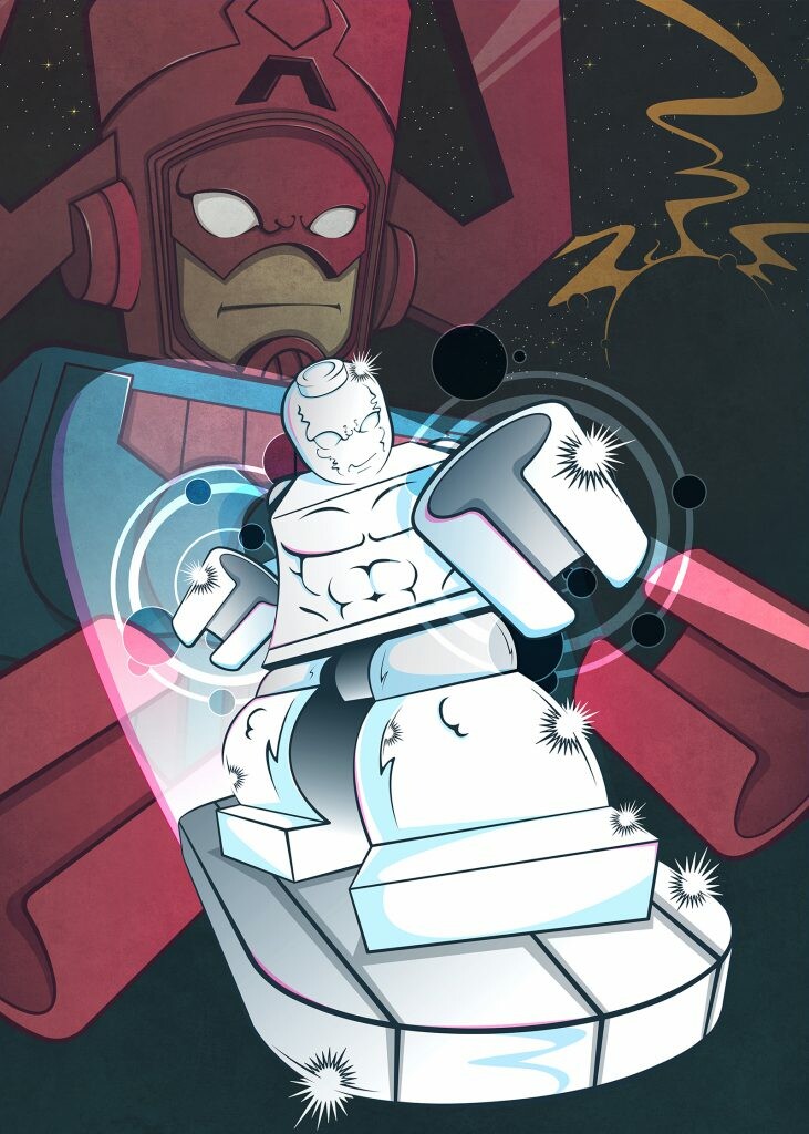 lego silver surfer coloring pages