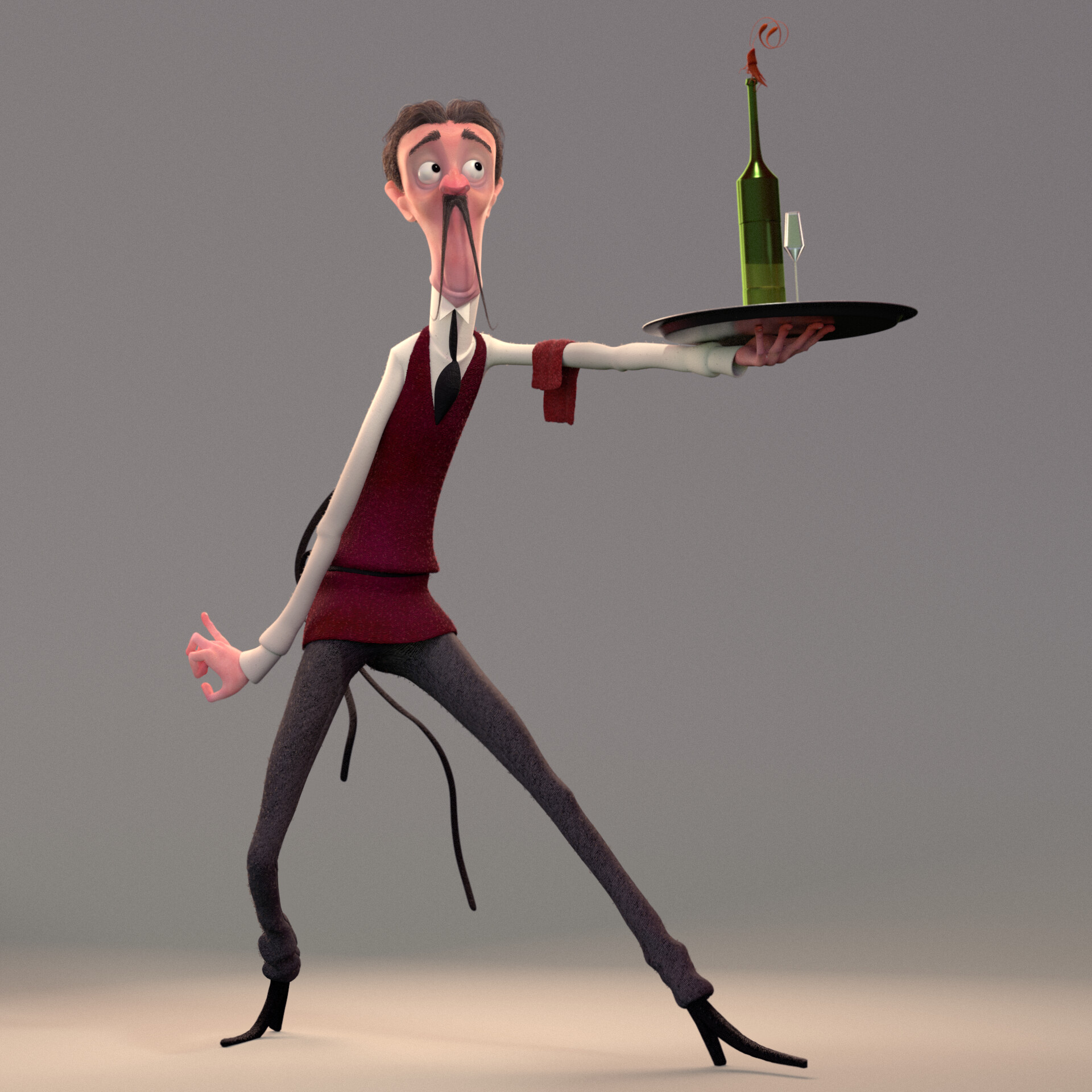 French Waiter Cartoon