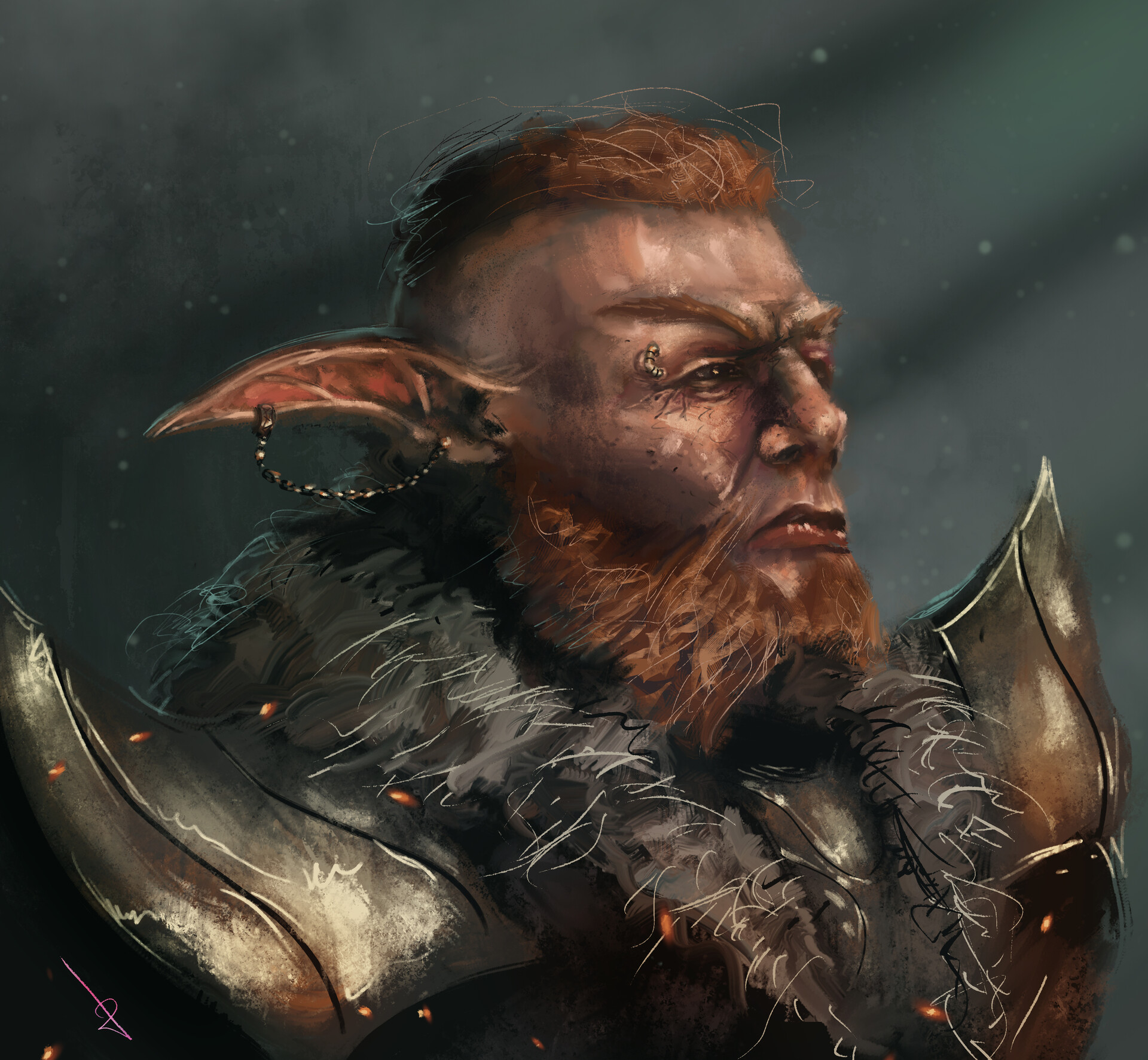 ArtStation - Bearded elf commander
