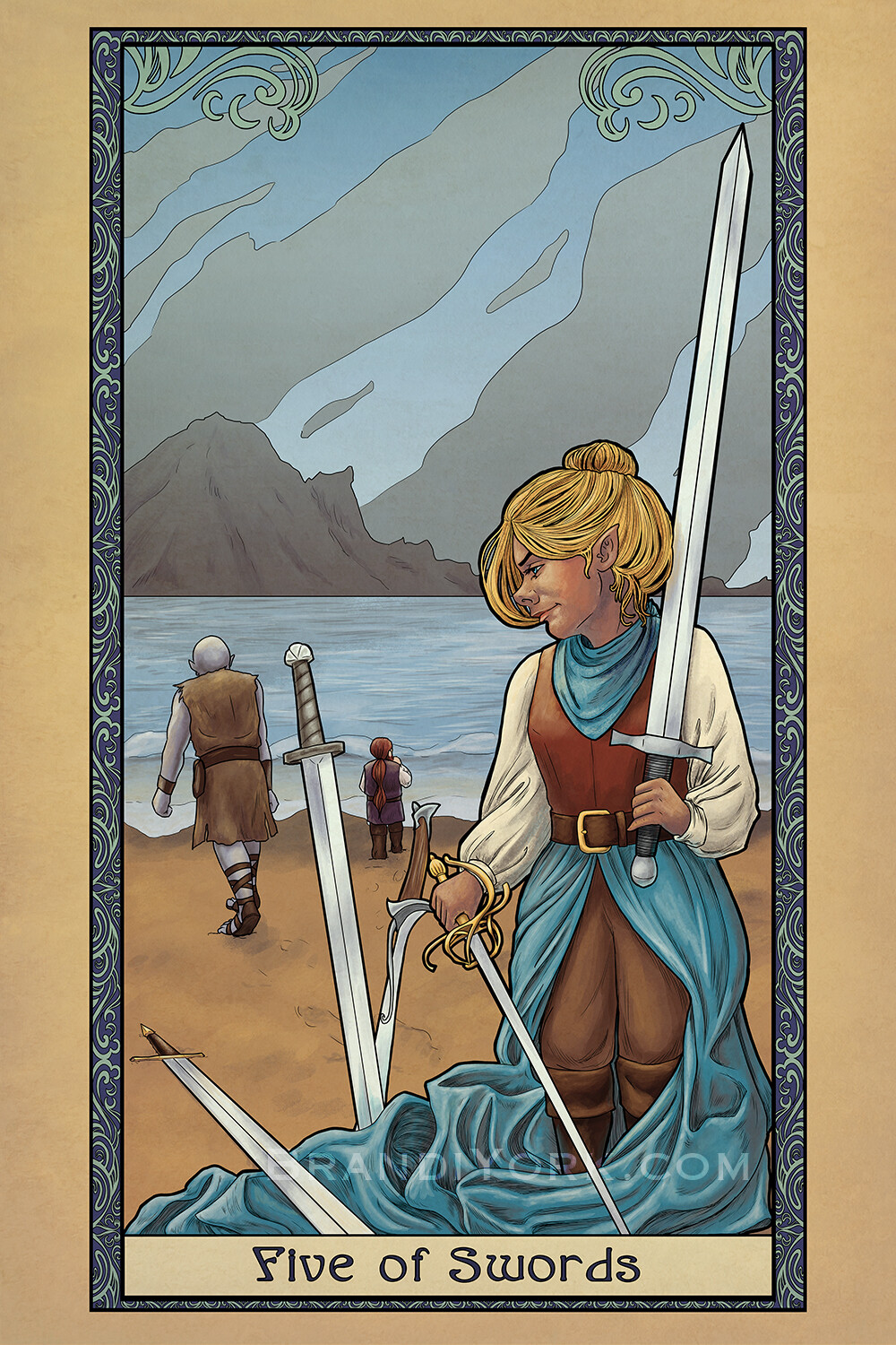 ArtStation - Tabletop Tarot - Five of Swords