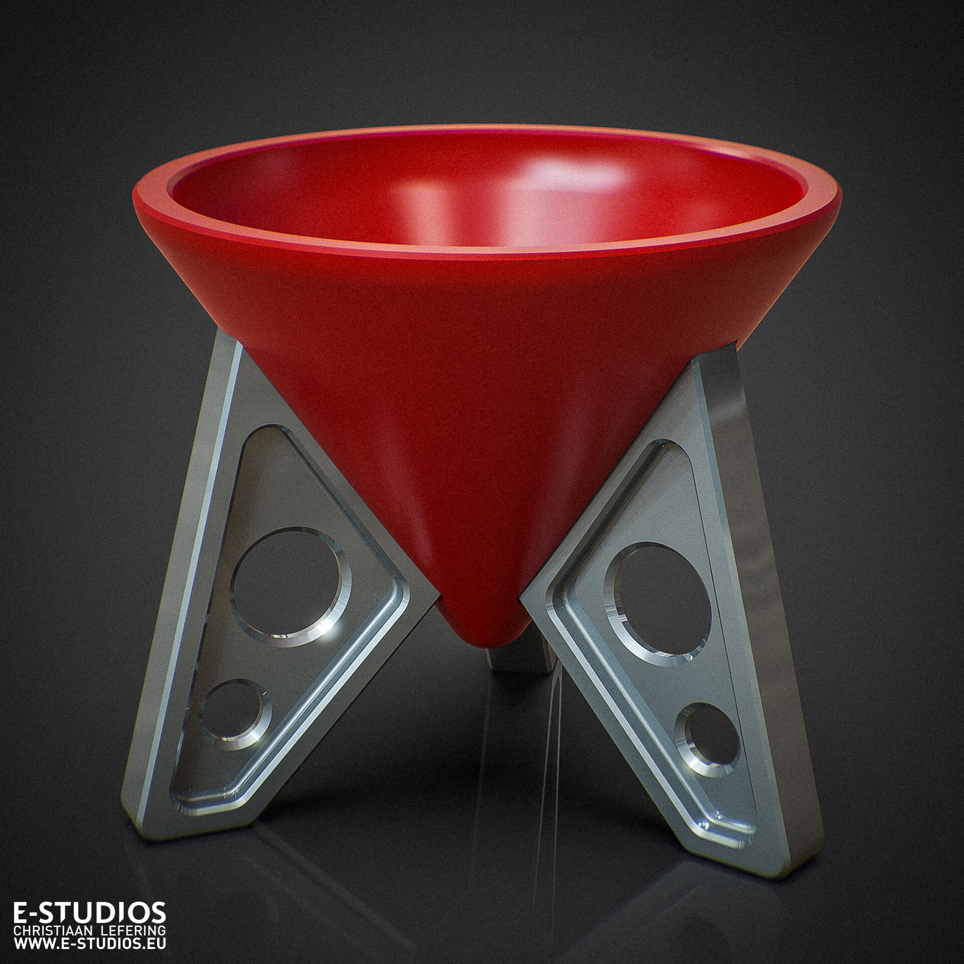 ArtStation - Fallout 4 - "Red Rocket Style" Cone Planter