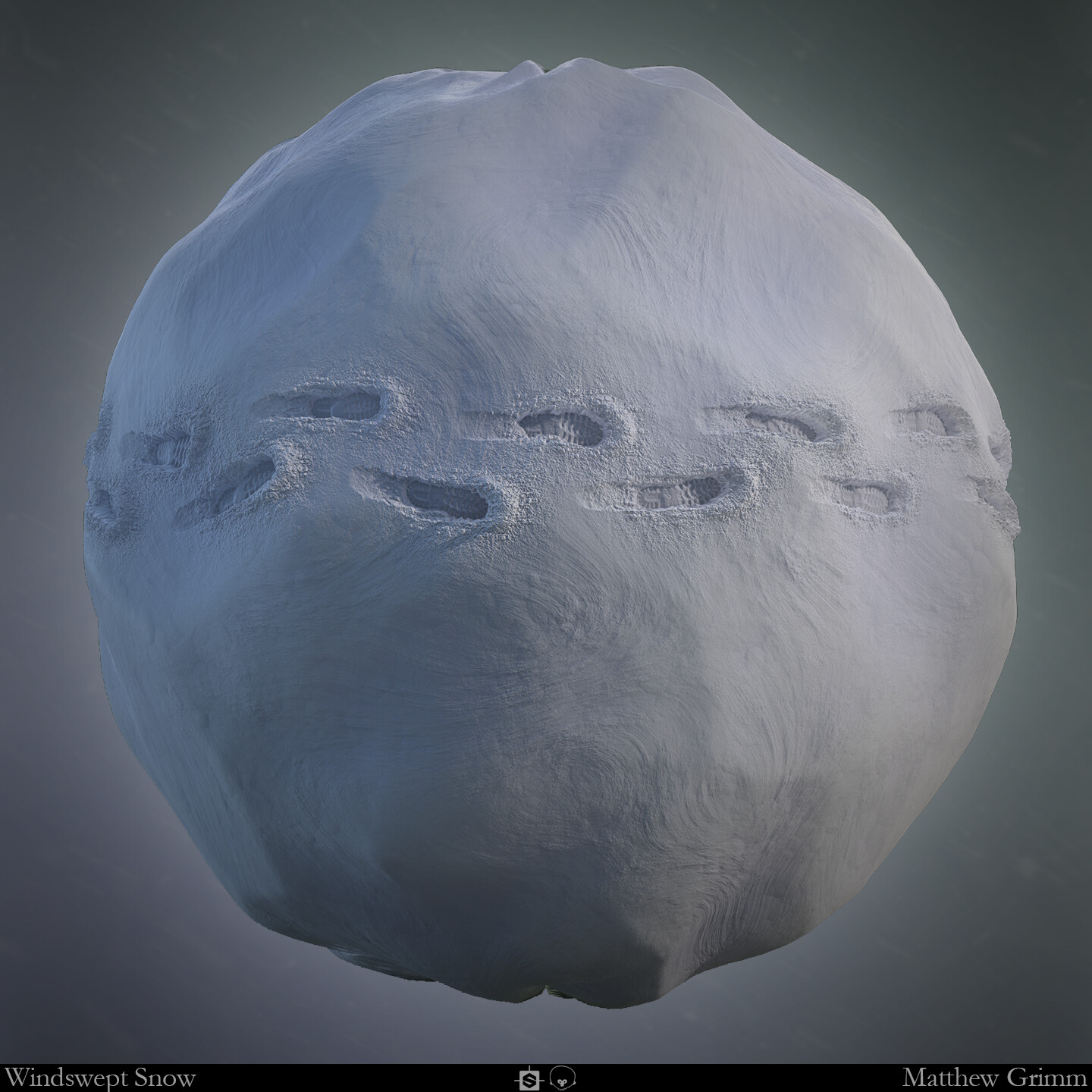 Matthew Grimm - Footprints in Windswept Snow