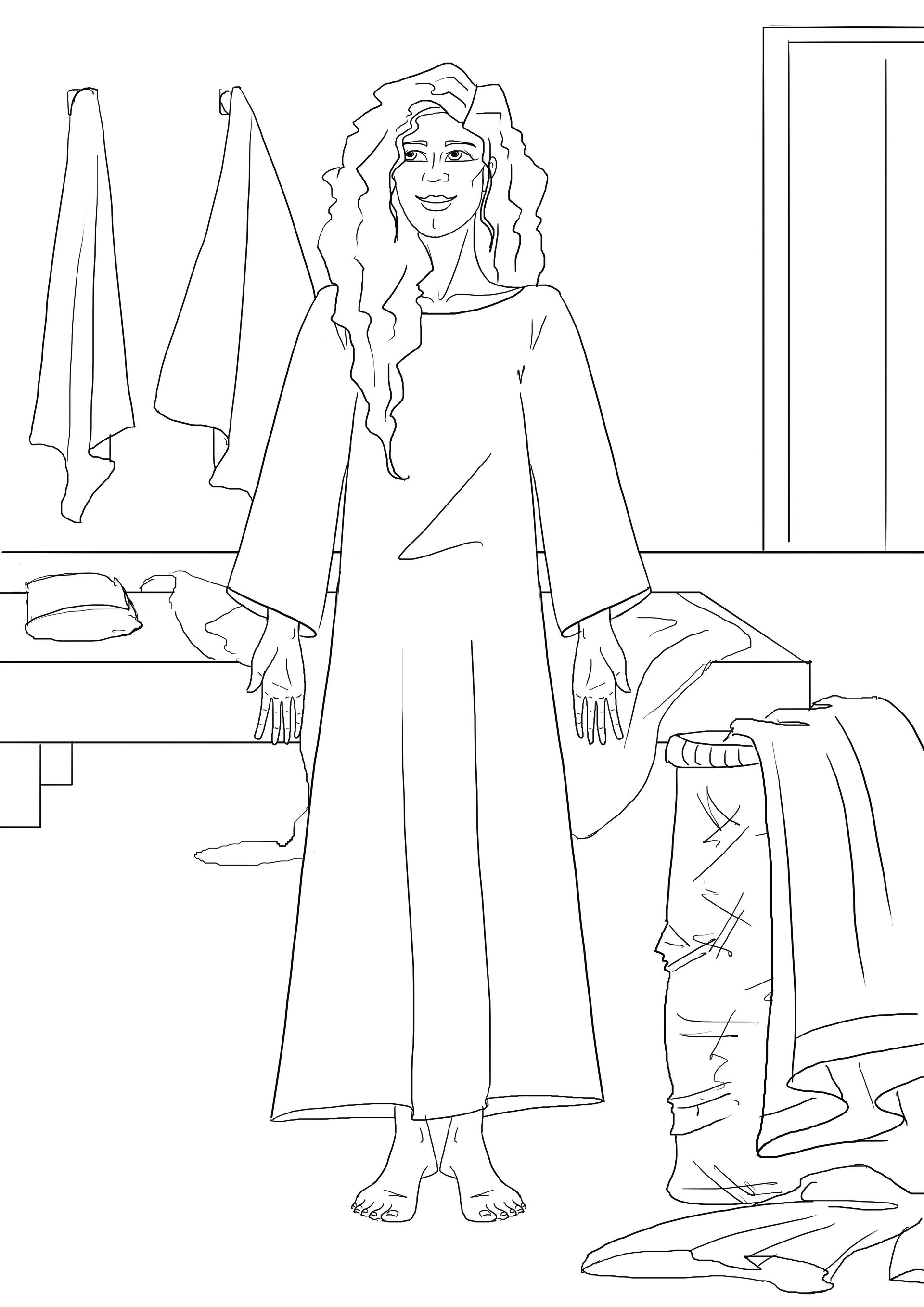 dorcas coloring page