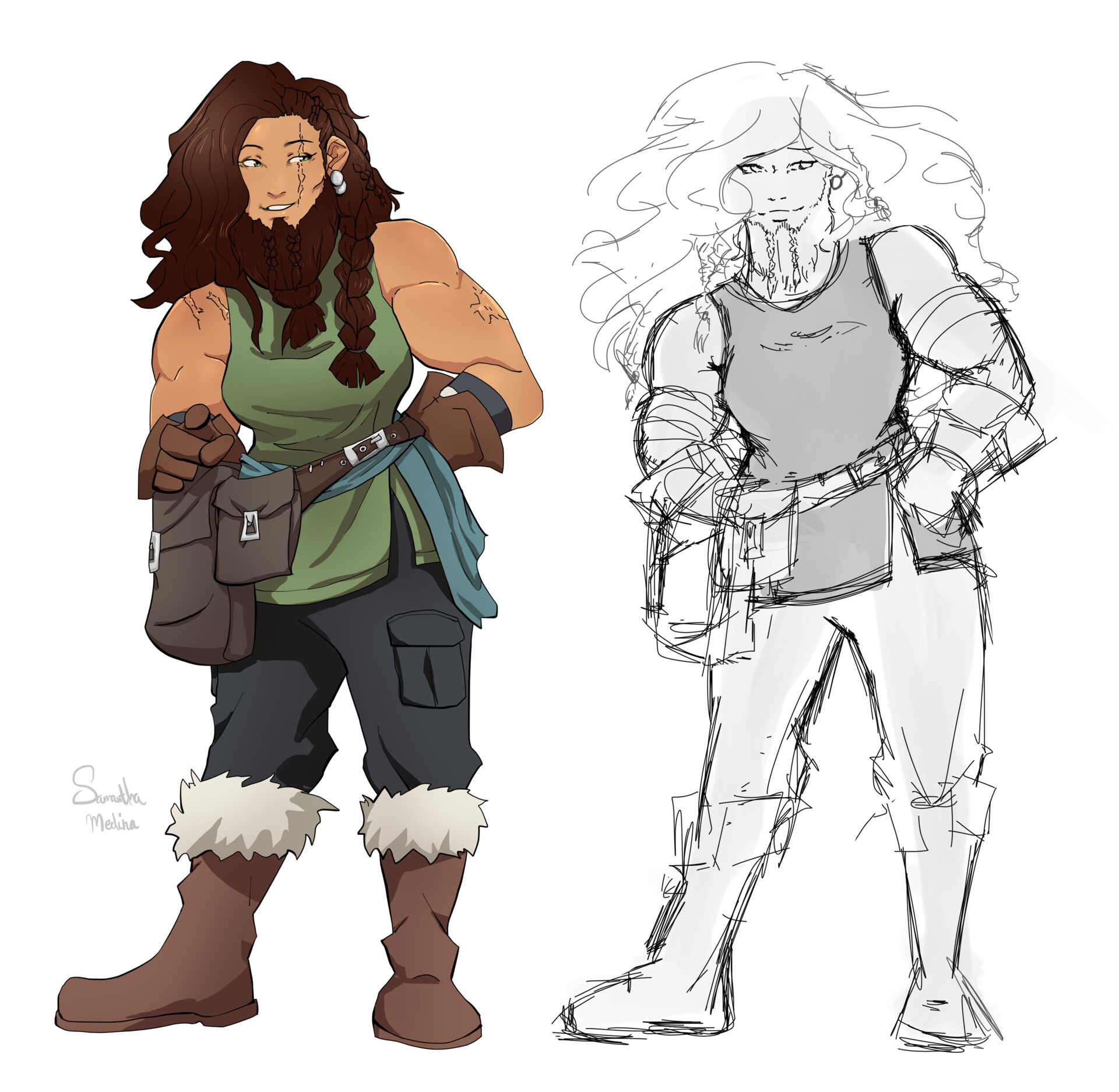 ArtStation - Fantasy Dwarf Woman