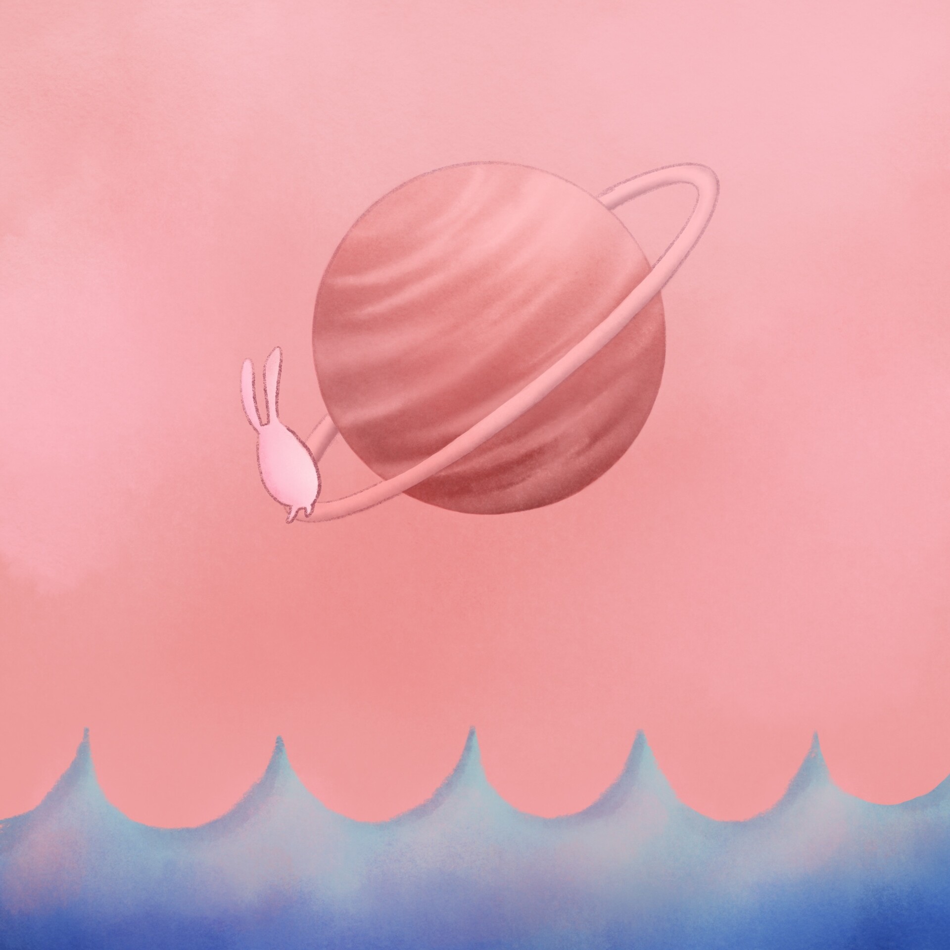 ArtStation - Rabbit around Saturn