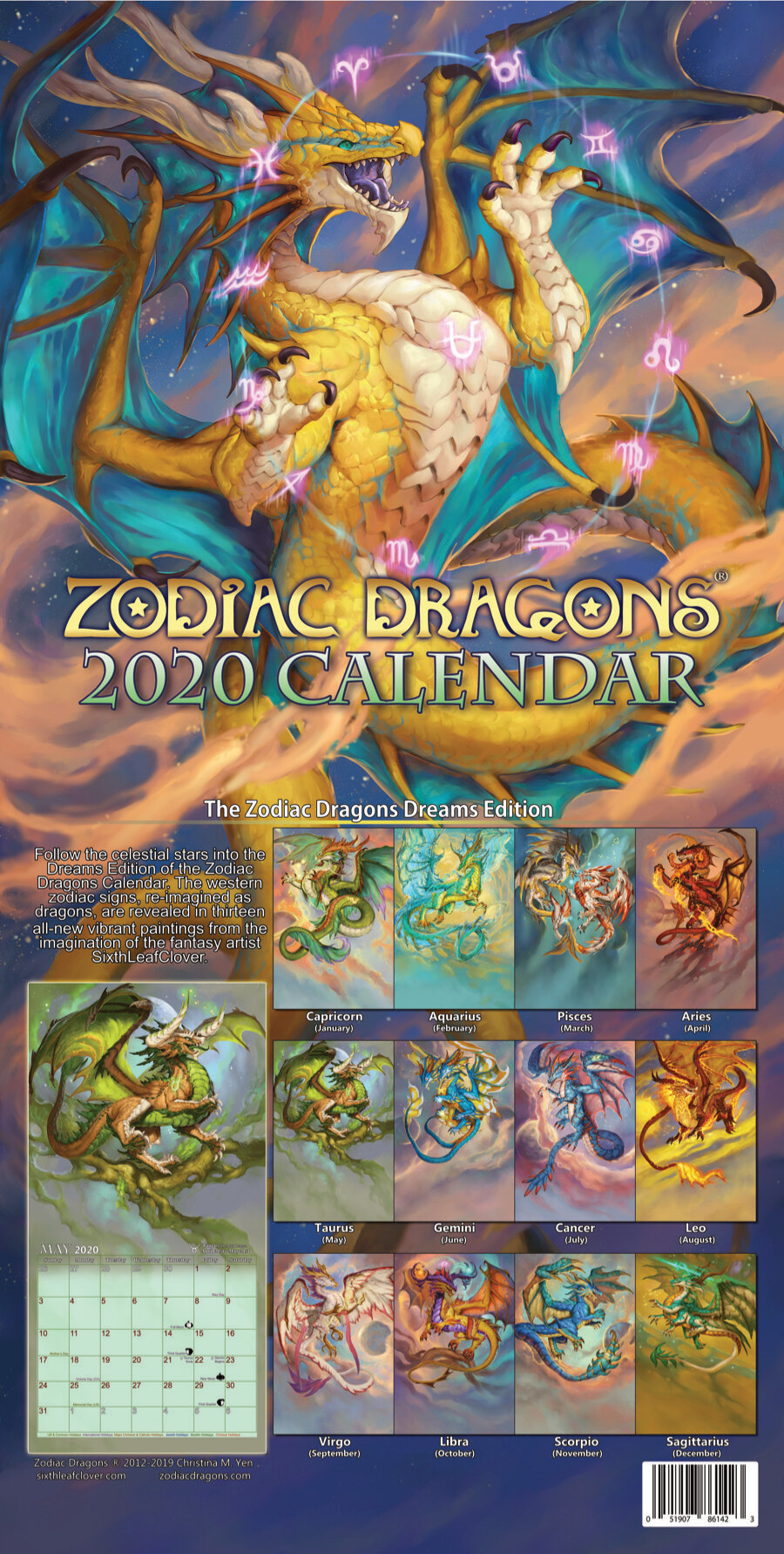 ArtStation - 2020 Zodiac Dragons Calendar