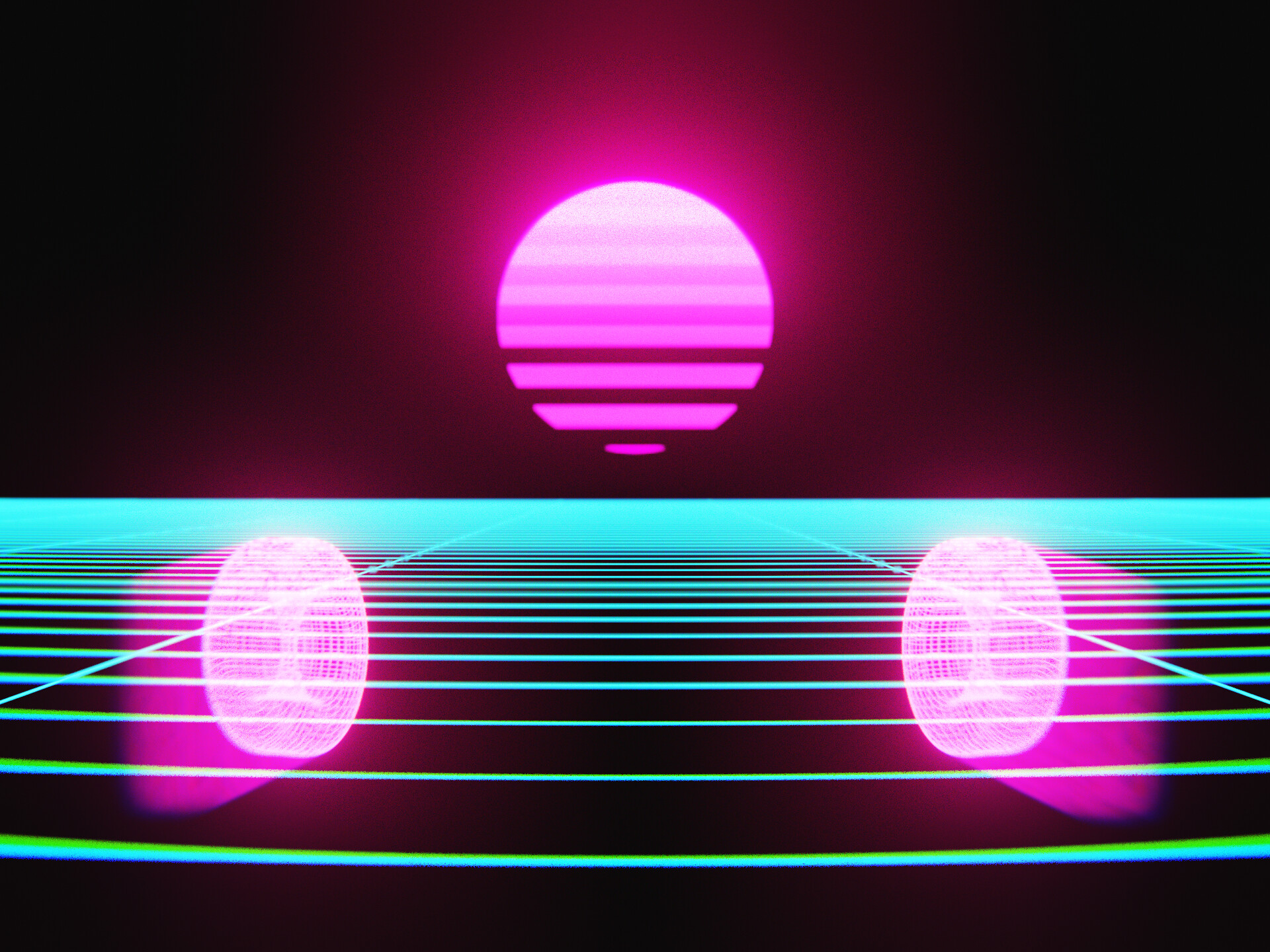 ArtStation - 80s sunset