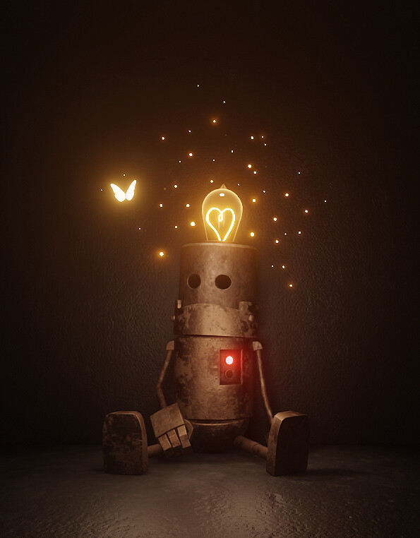 ArtStation - Alone bot reminds me of myself