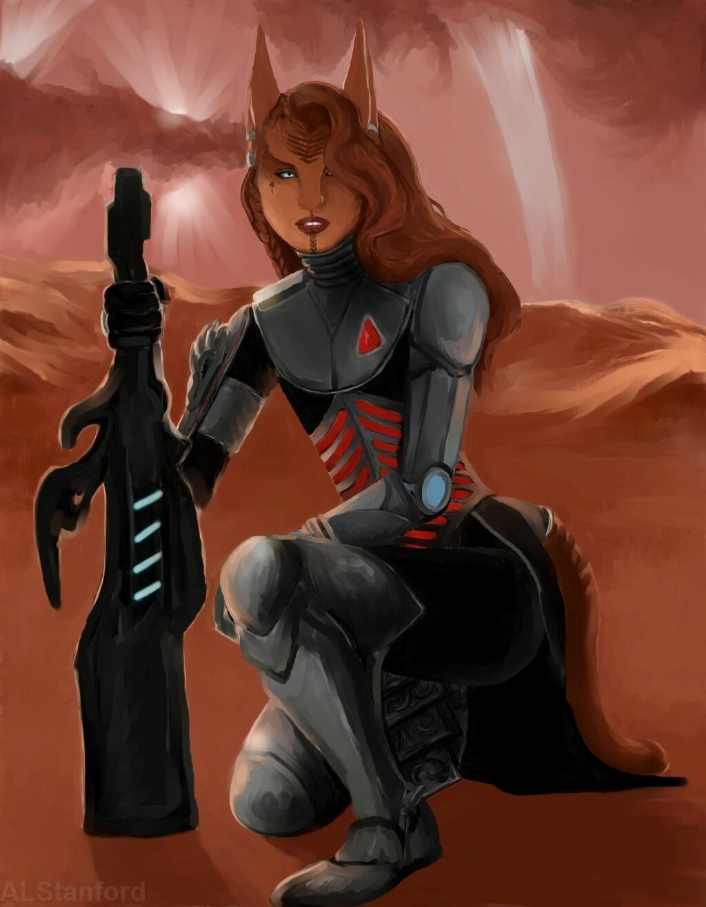 ArtStation - Mirasal With Weapon