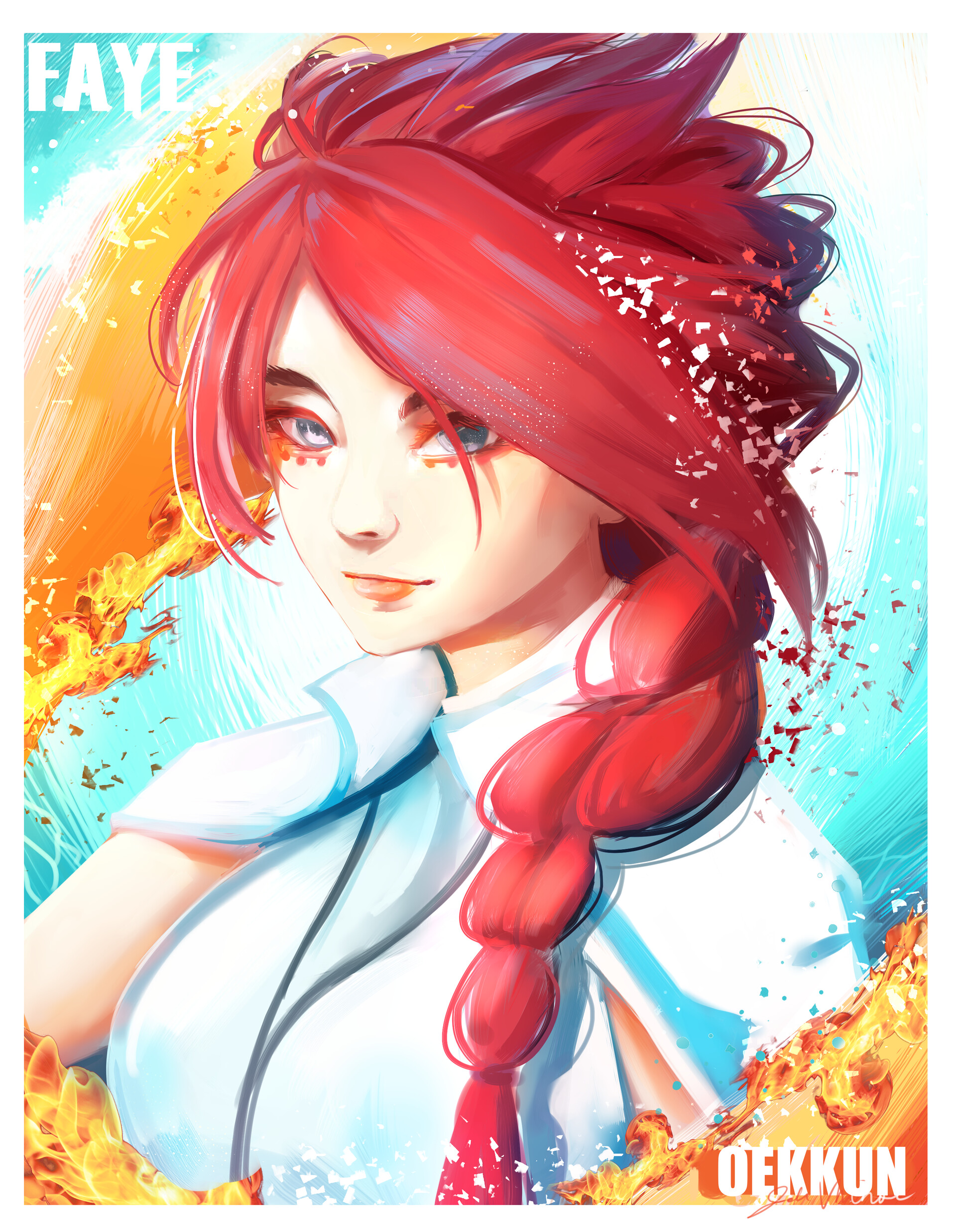 ArtStation - FAYE, art challenge by @rossdraws