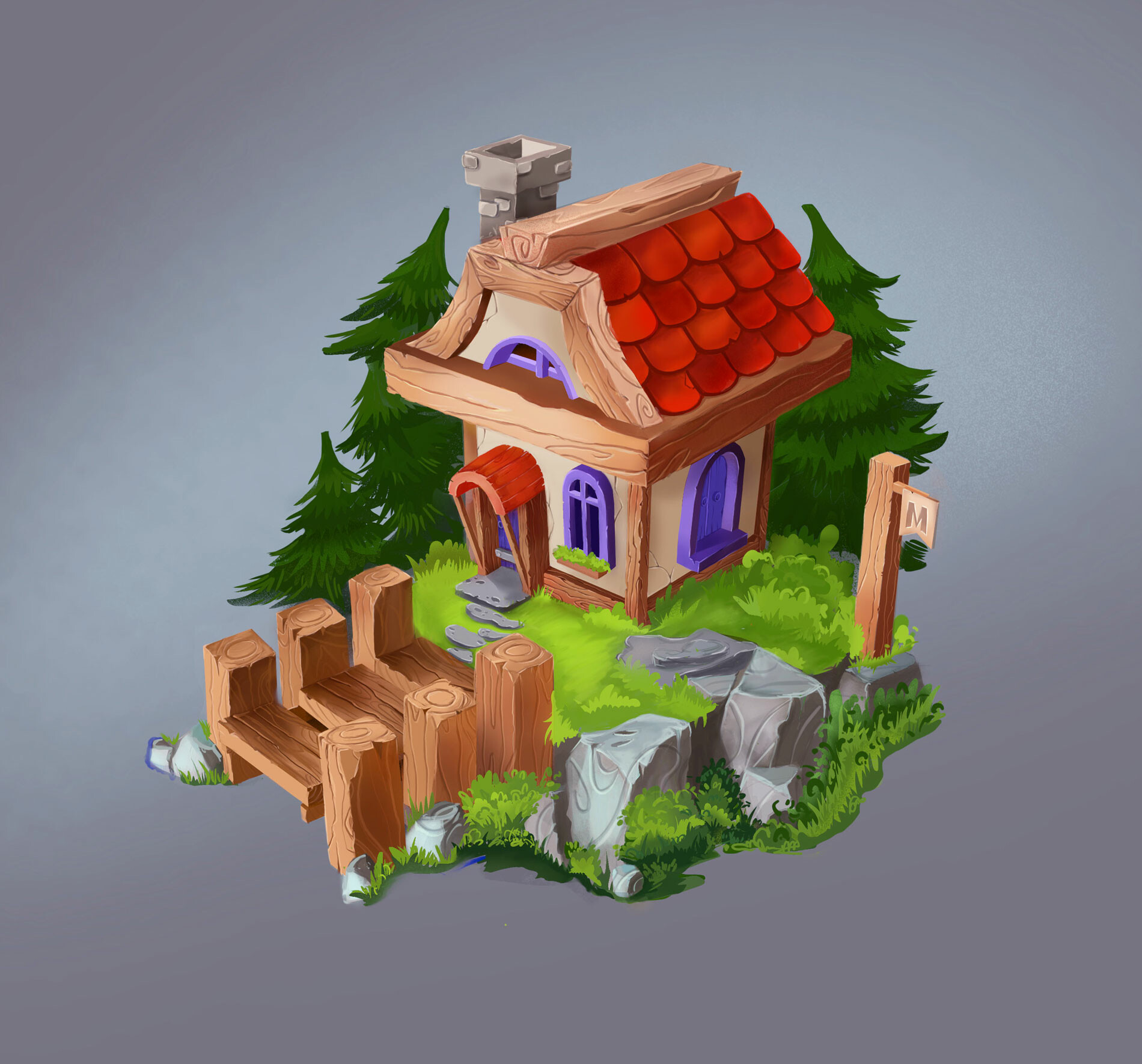 ArtStation - Isometric house