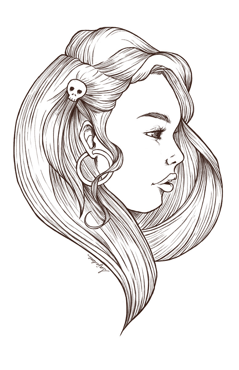 how to draw a candy skull girl