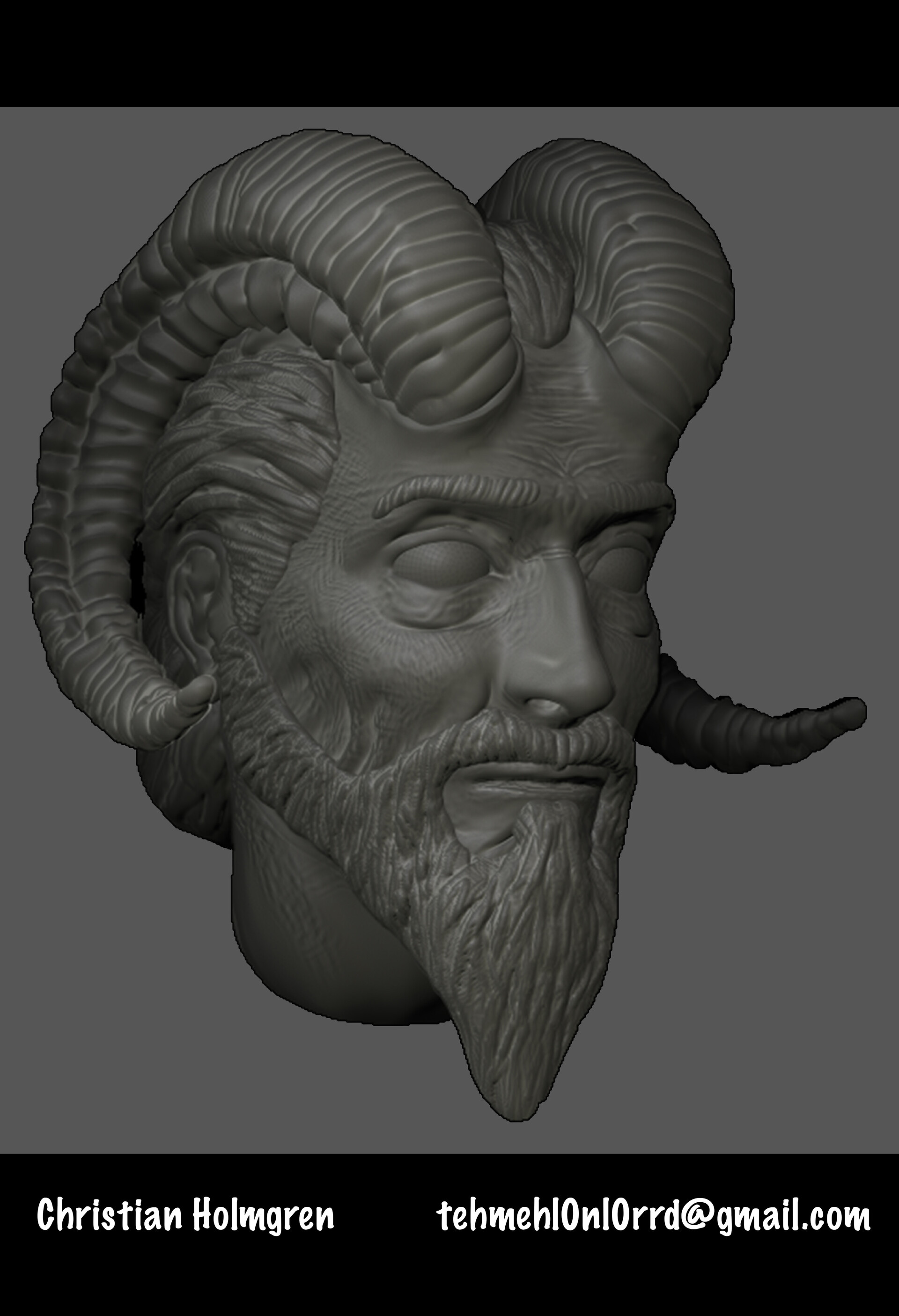 Christian Holmgren - Old Tiefling Head