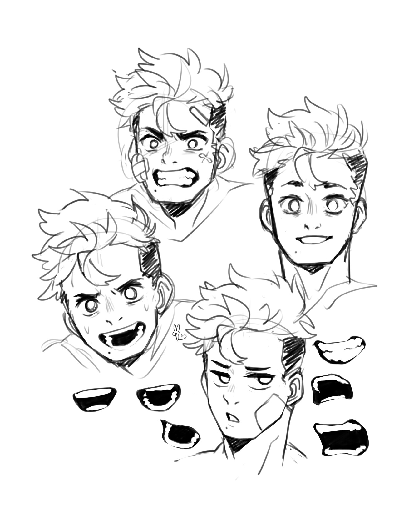 Messy Hair Drawing Male