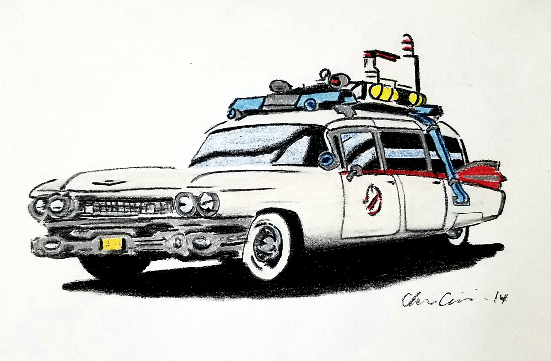 Ghostbusters Car Drawing