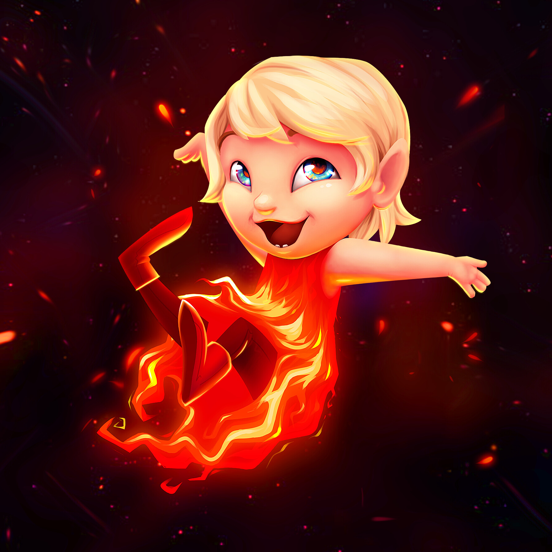 ArtStation - Fire girl