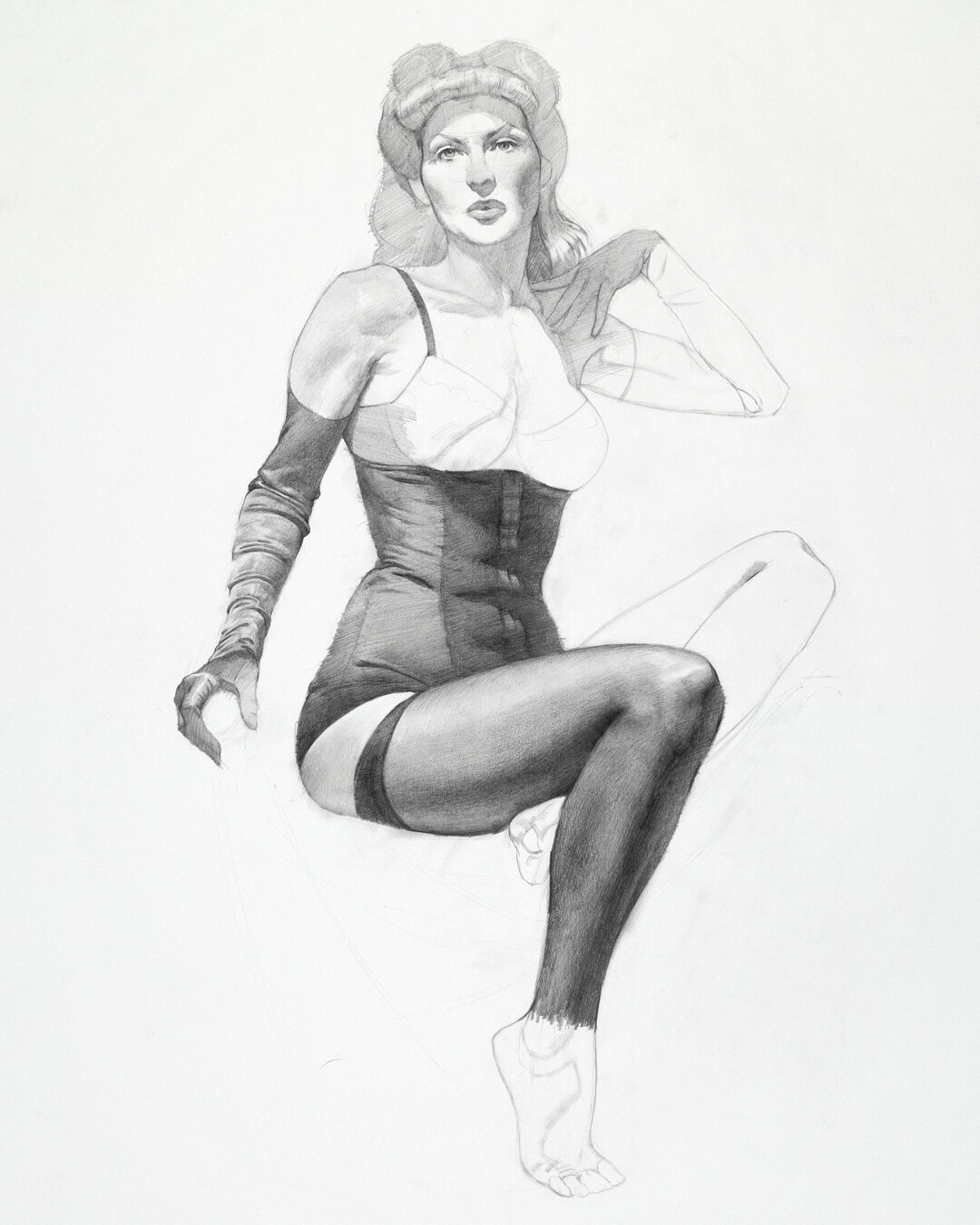 how to draw a pin up