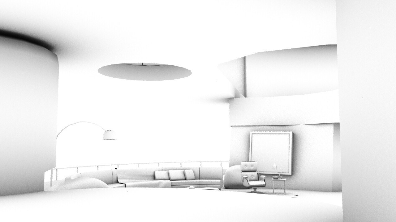 Fernando Catón - Stark Mansion Living Room (Night) - Render Passes