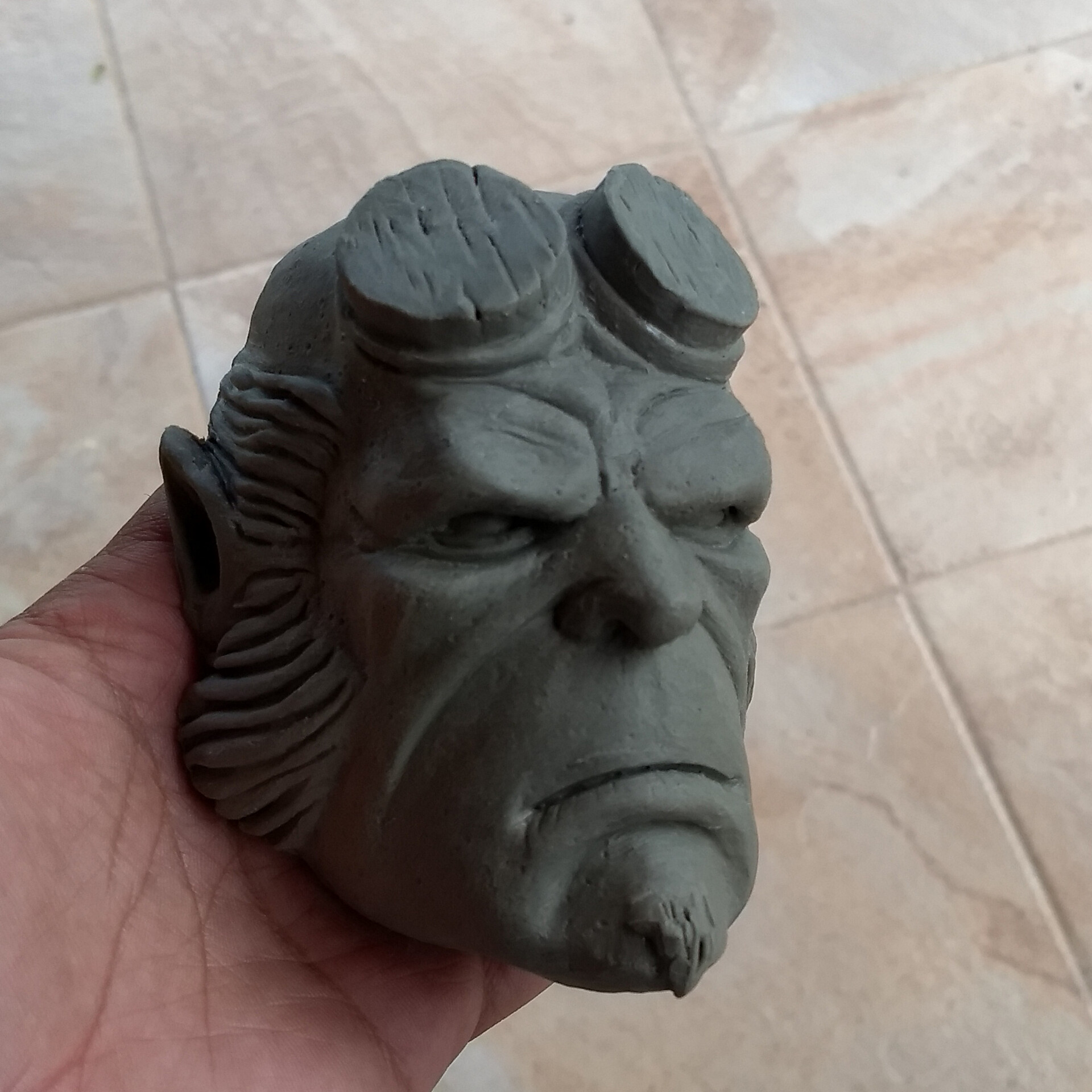 ArtStation - Hellboy - Half Head