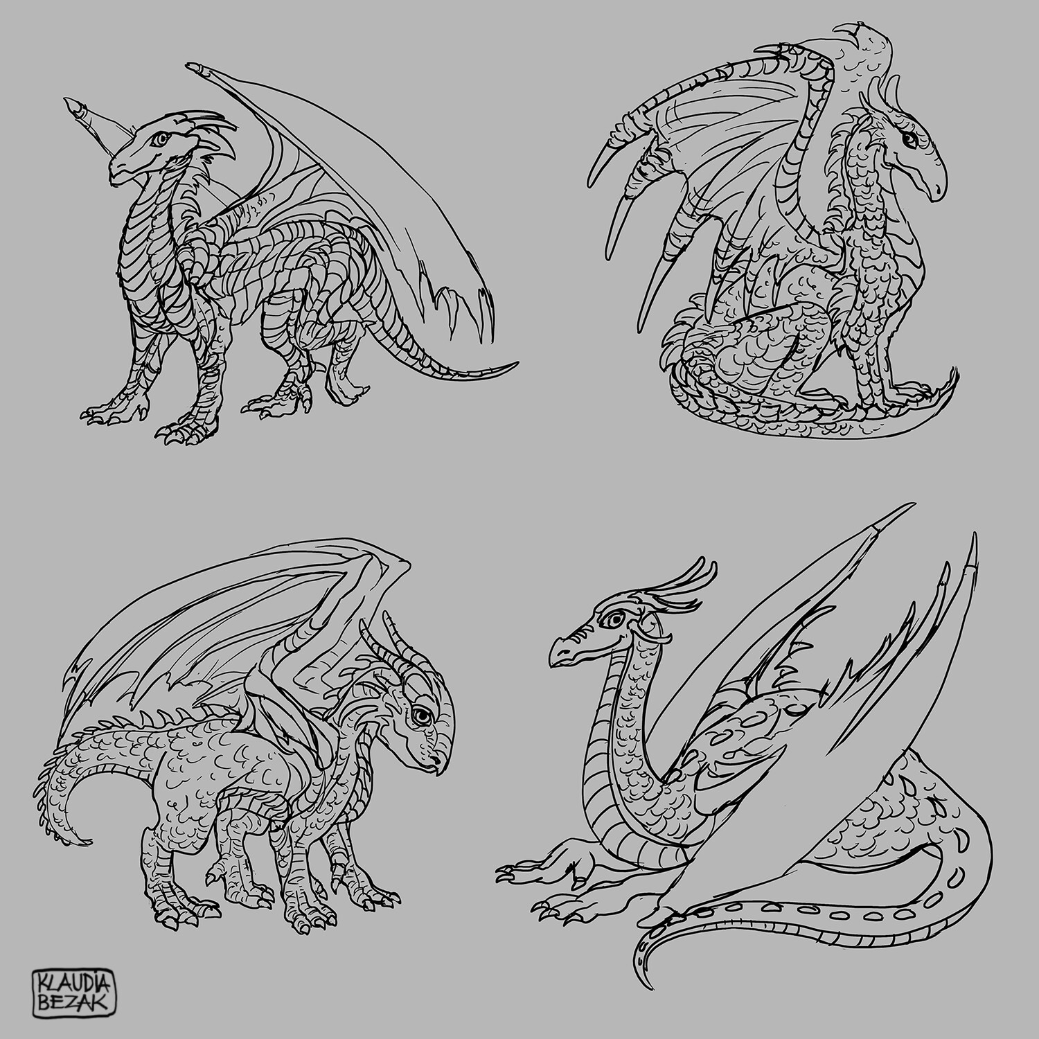 how to draw dragon with 732