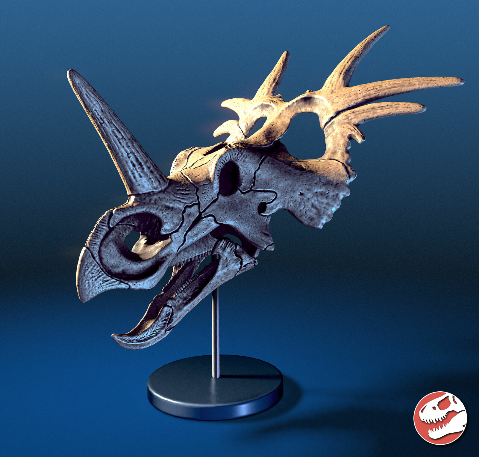 ArtStation - Dinosaur skull 3D model - Styracosaurus