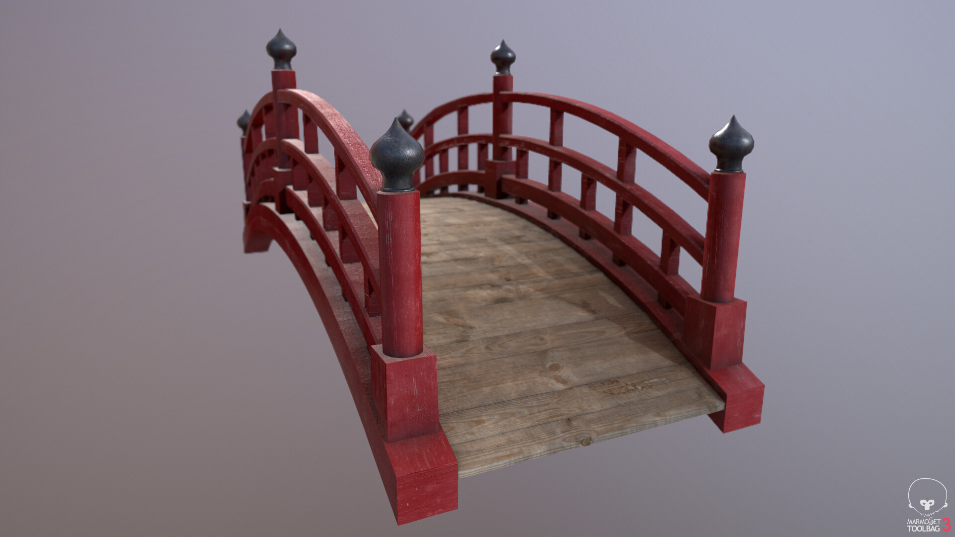 ArtStation - Red japanese bridge