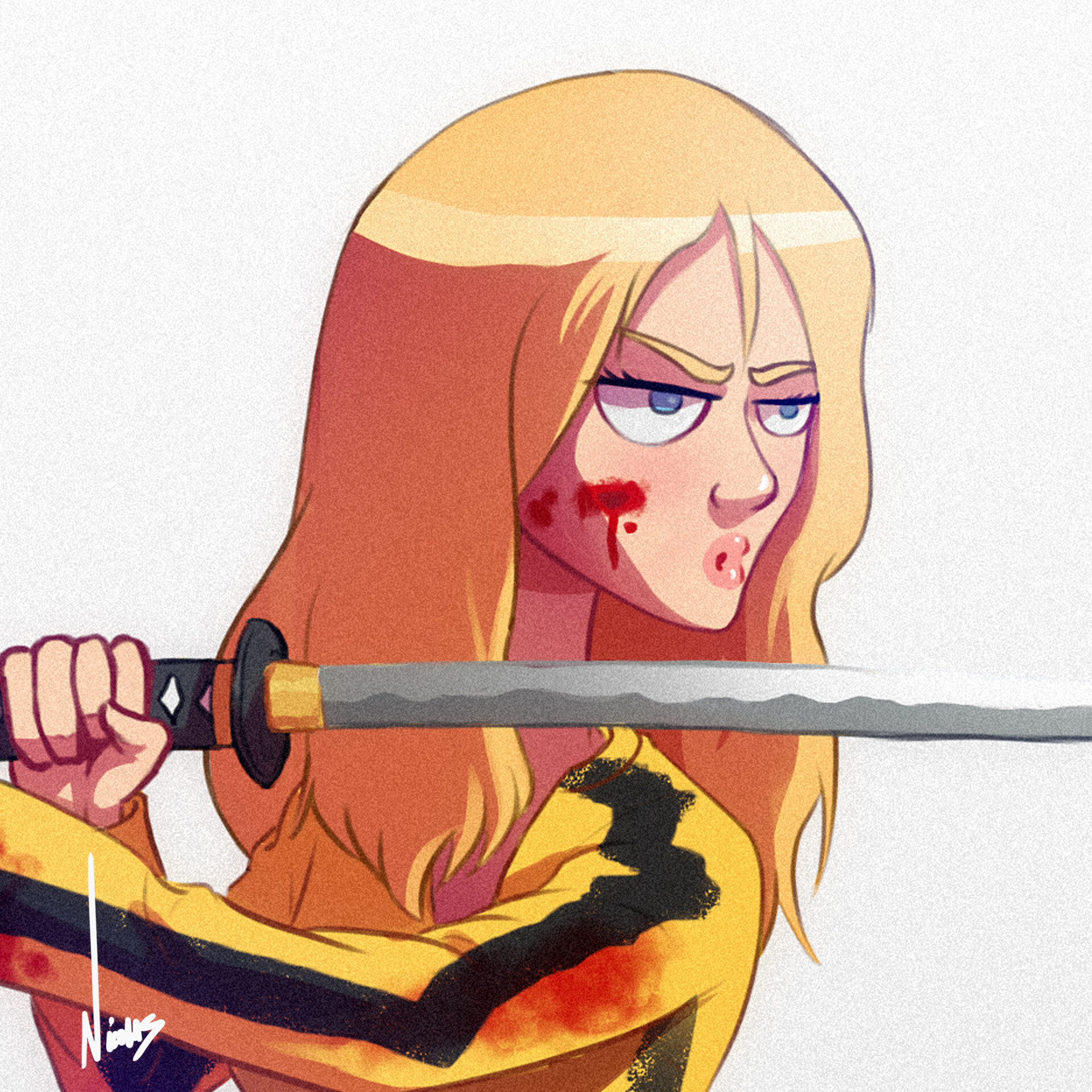 Nicolas Cunha Berni - Beatrix Kiddo - Kill Bill - Releitura