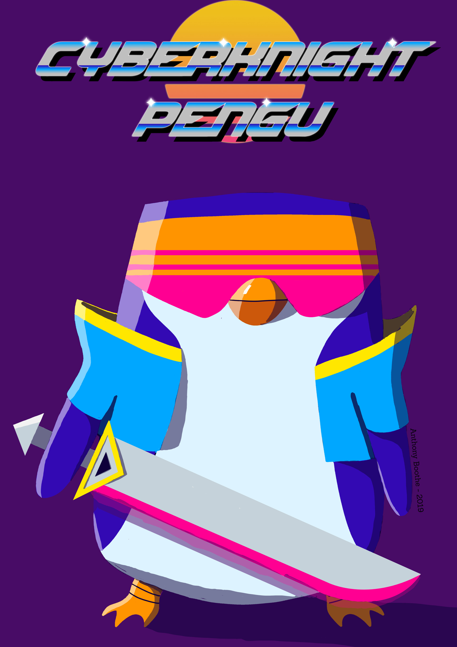 ArtStation - CyberKnight Pengu Concept