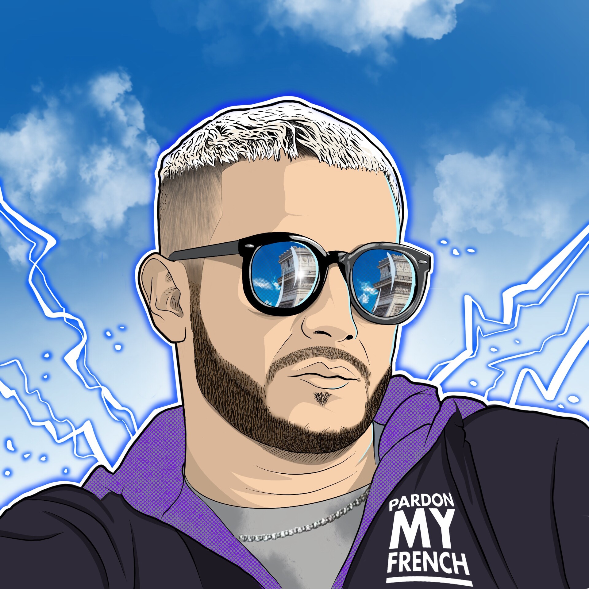 how to draw dj snake