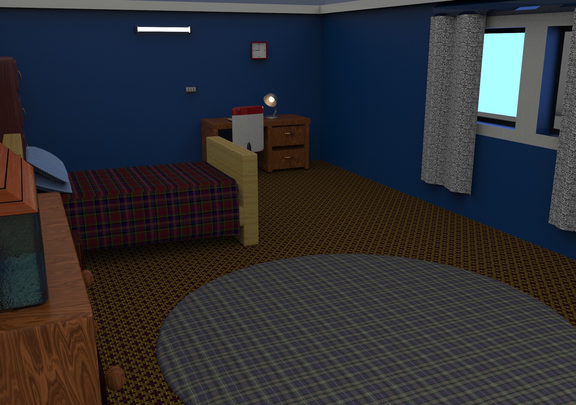 ArtStation - Low poly comic style room 3D modeling