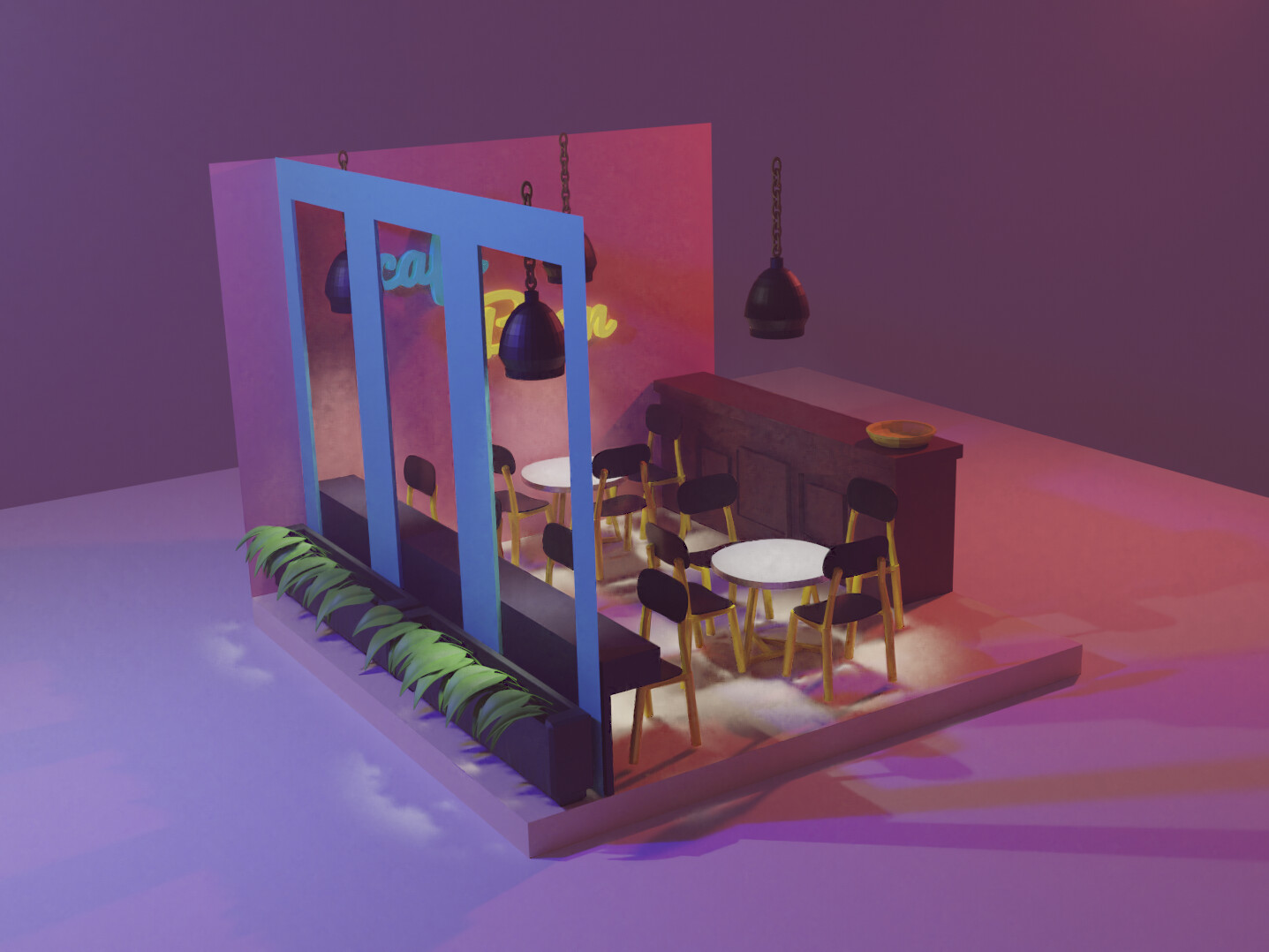 ArtStation - Cafe Bean Blender project