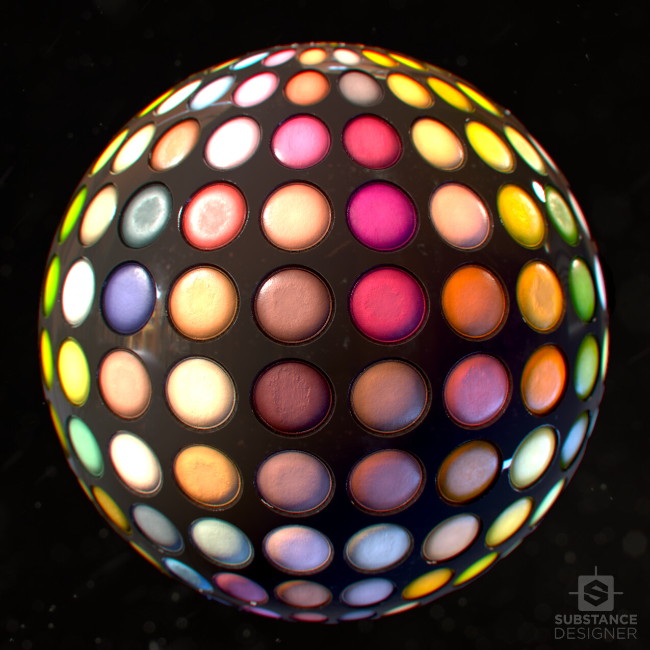 ArtStation - Colorful eye shadow palette