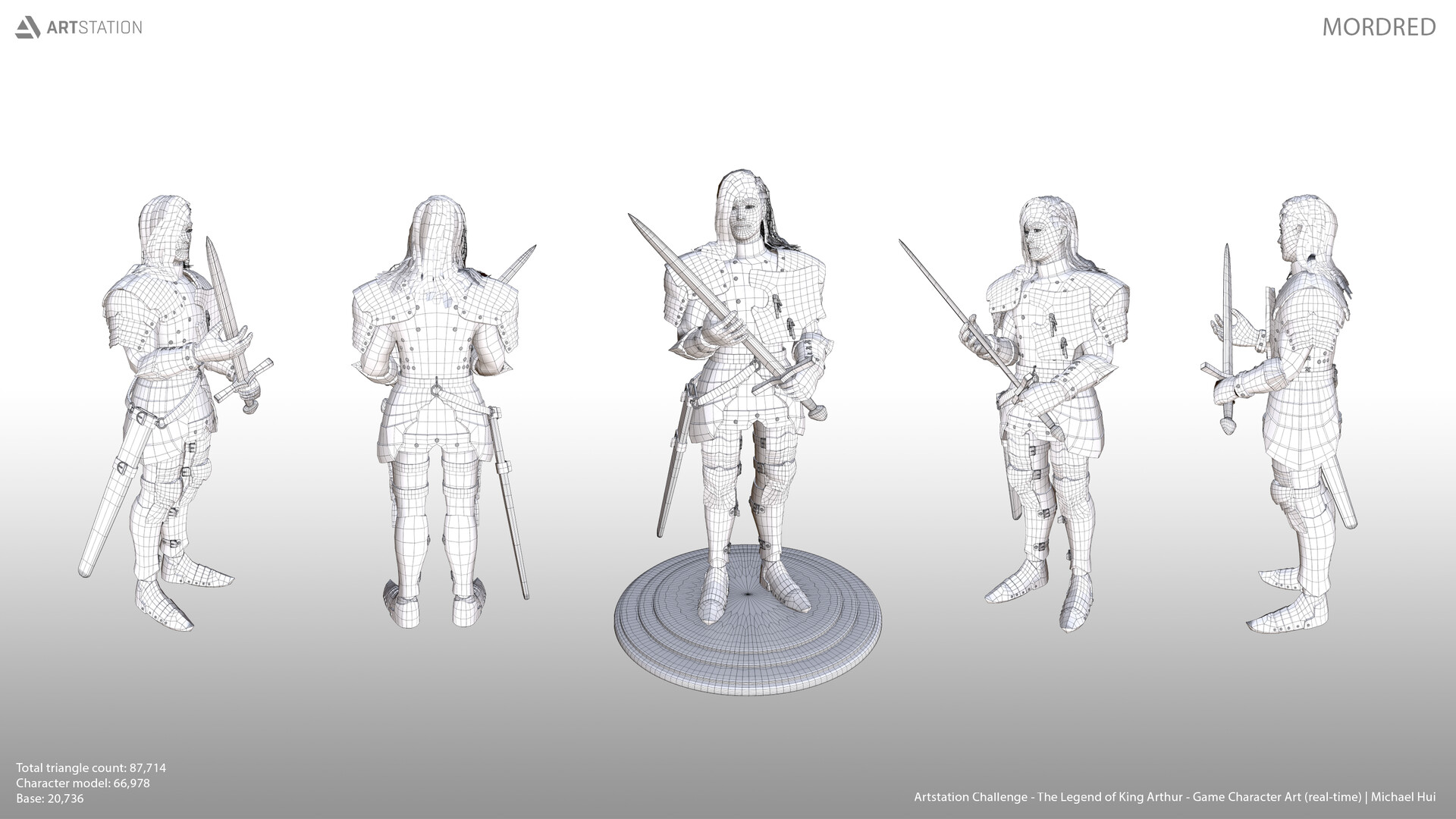 Michael Hui - Mordred - The Legend of King Arthur - Artstation Challenge