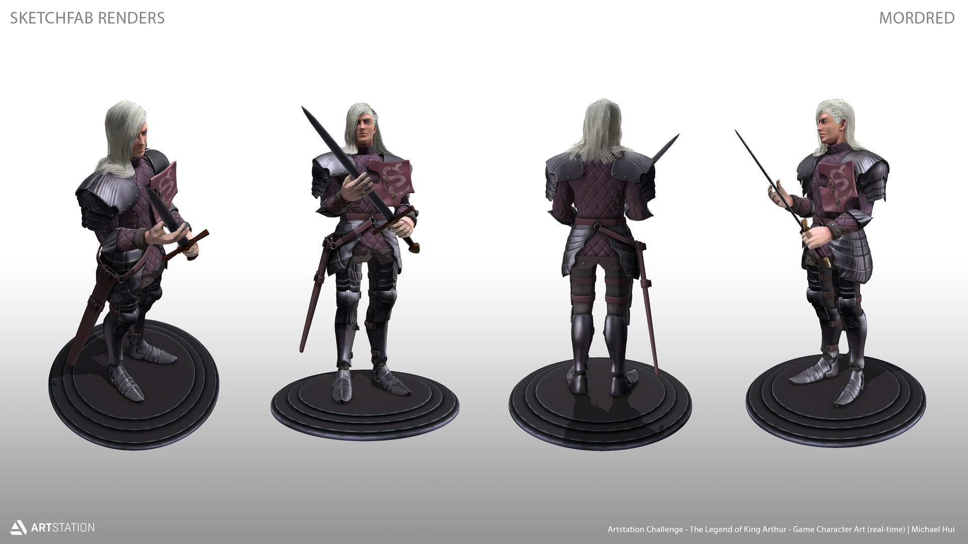 Michael Hui - Mordred - The Legend of King Arthur - Artstation Challenge