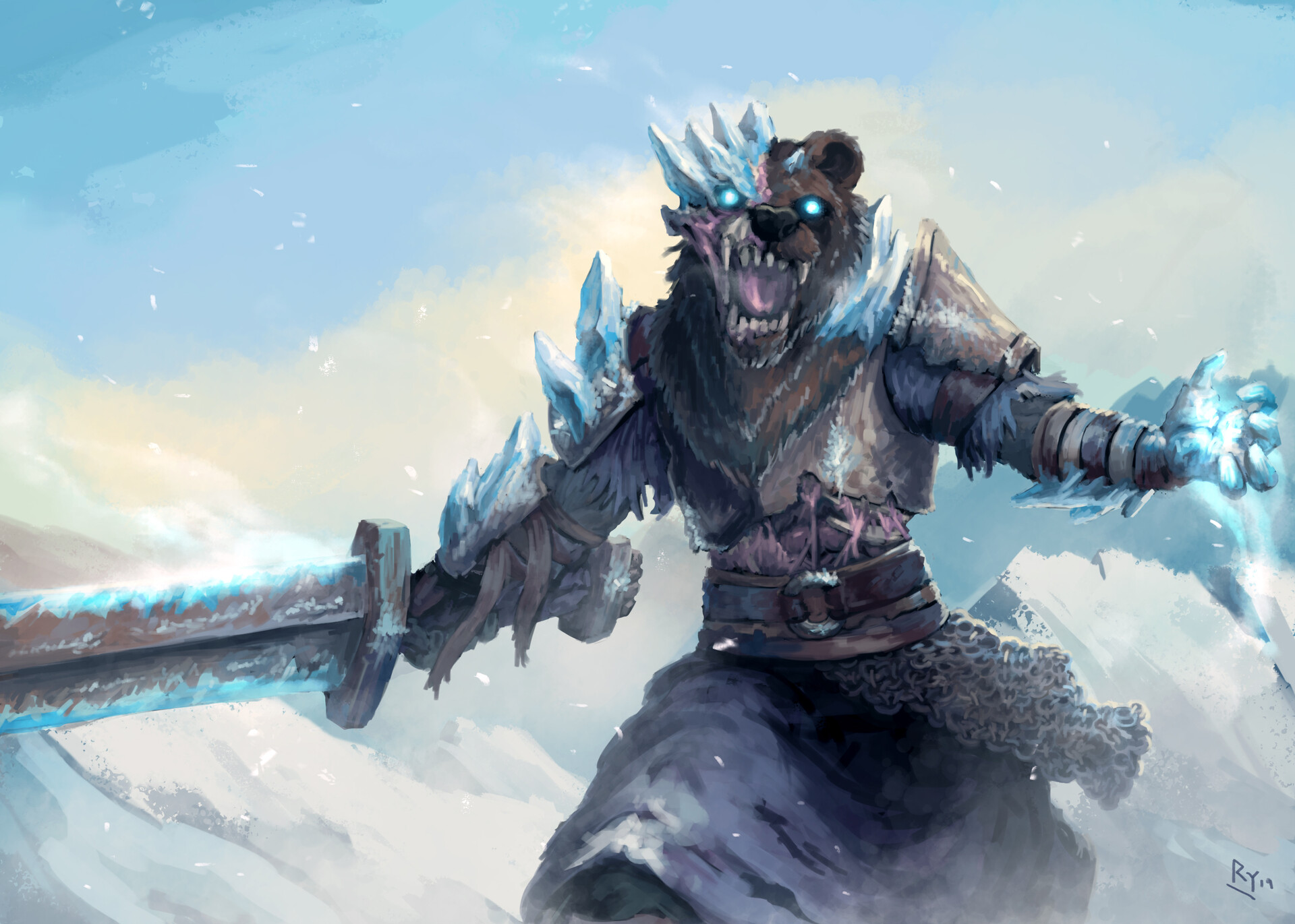 ArtStation - Thormundar - Ice-Encrusted Draugr