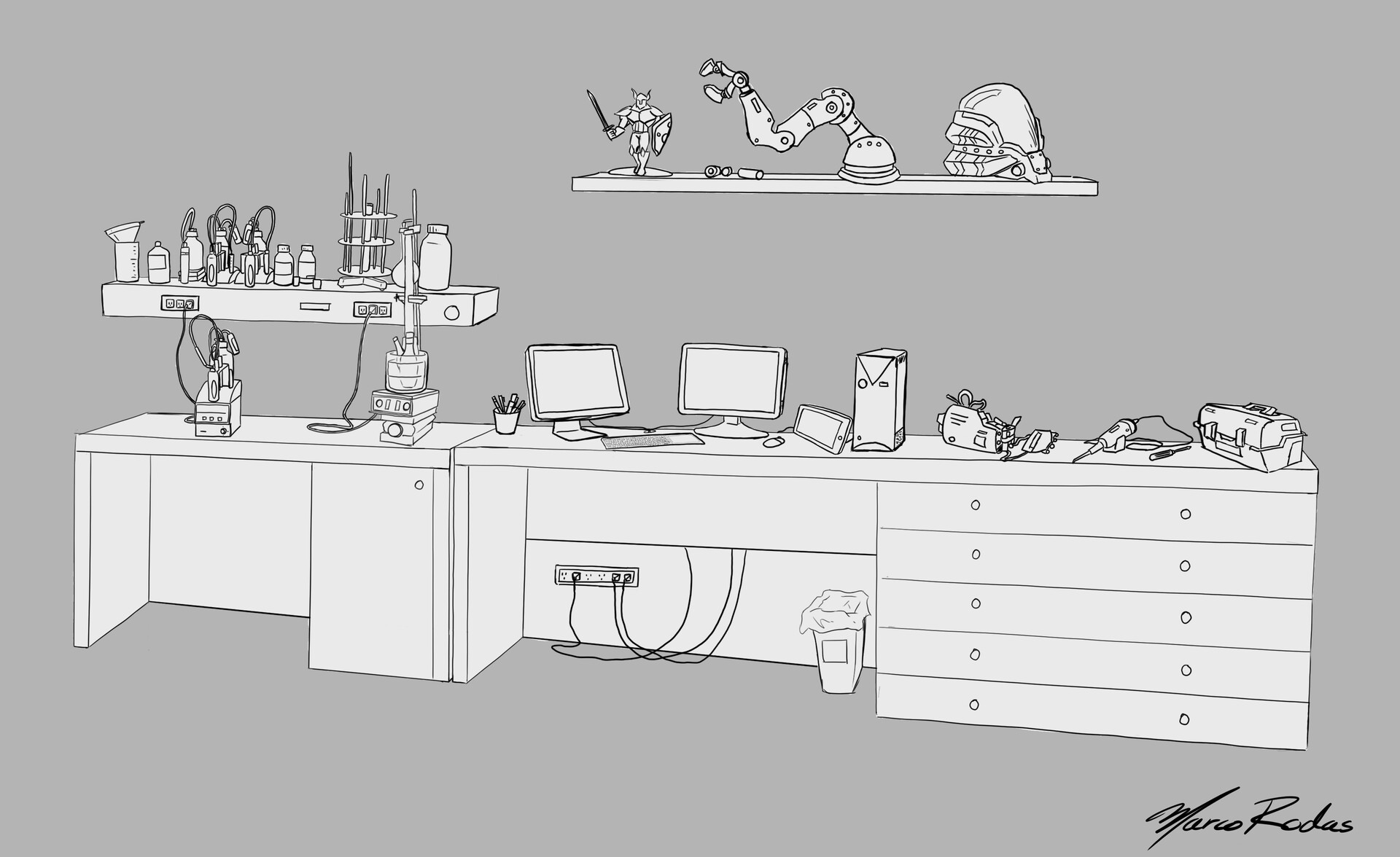 ArtStation - Scientist Desk
