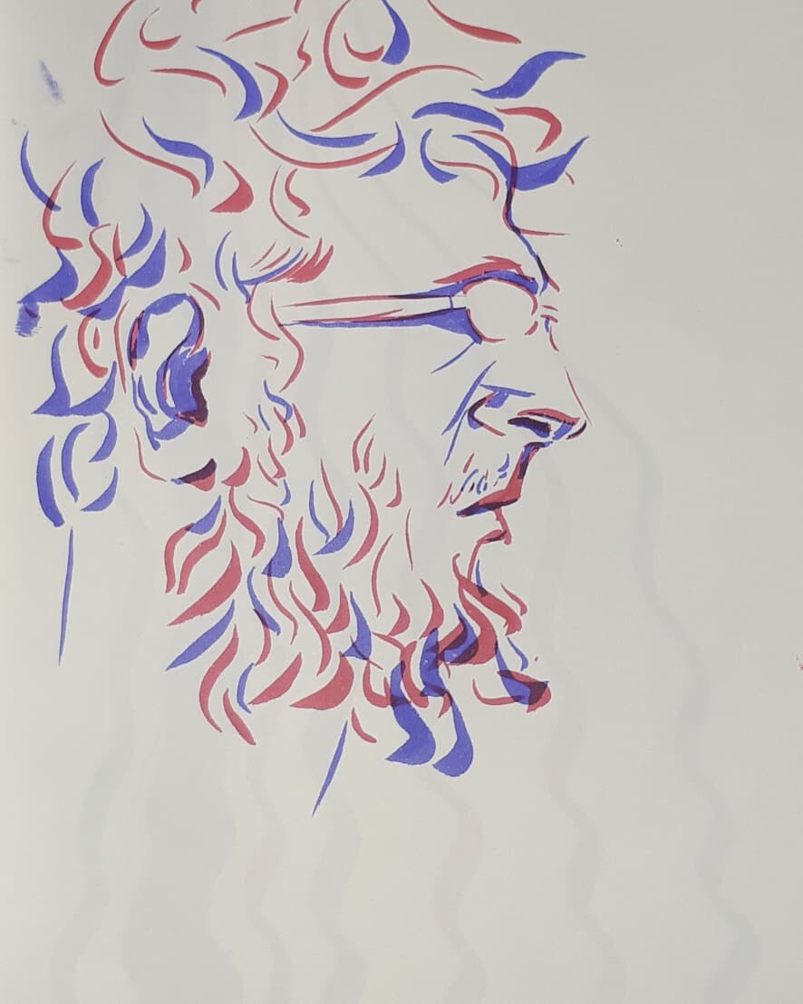 ArtStation - Portrait with rhythmic lines