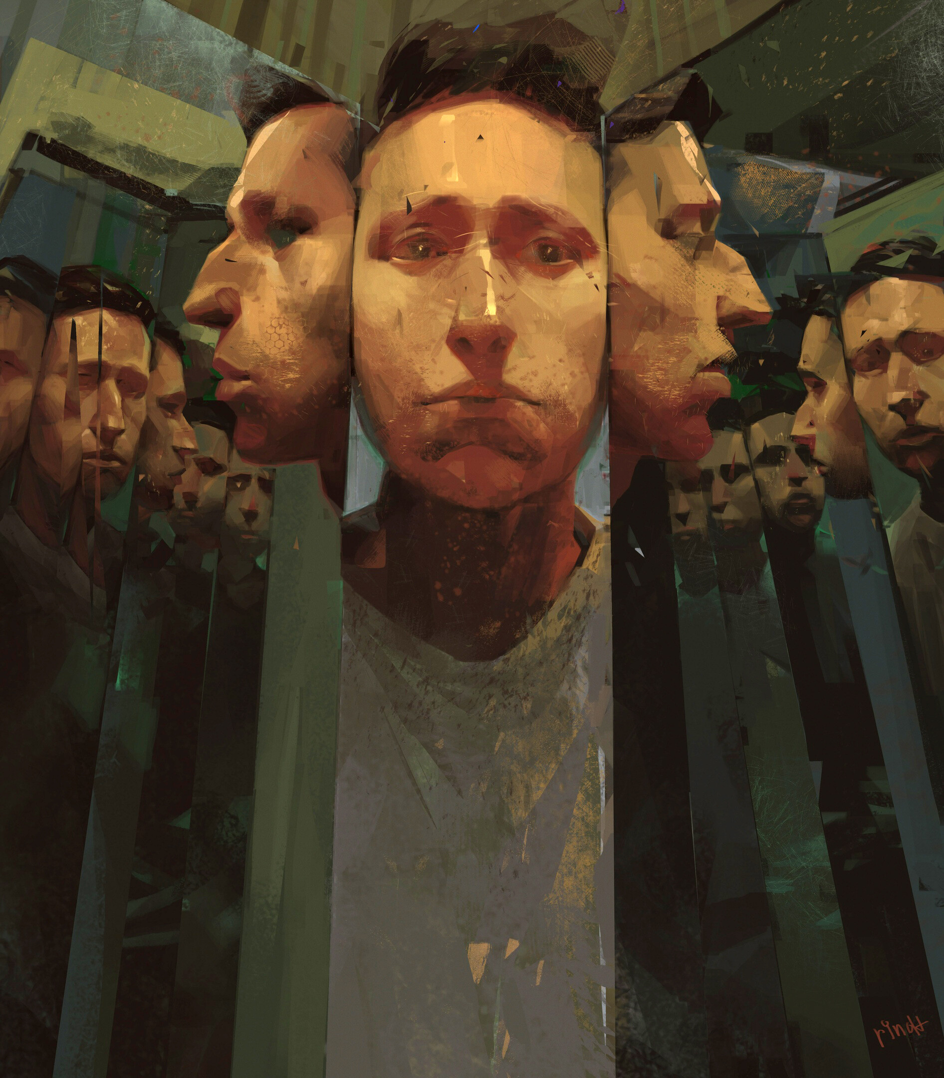 ArtStation - Self portrait in recursion