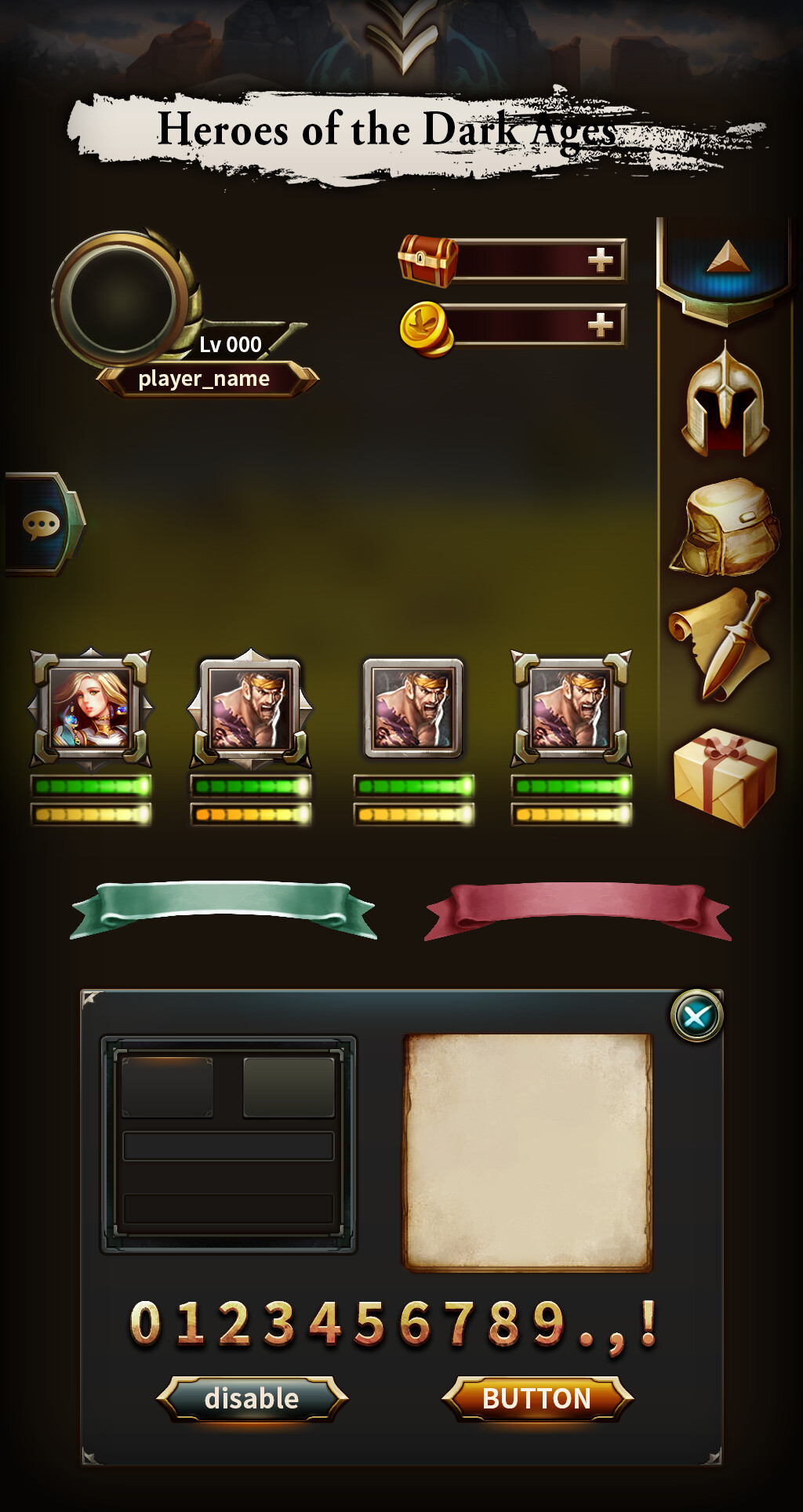 ArtStation - RPG project UI Art