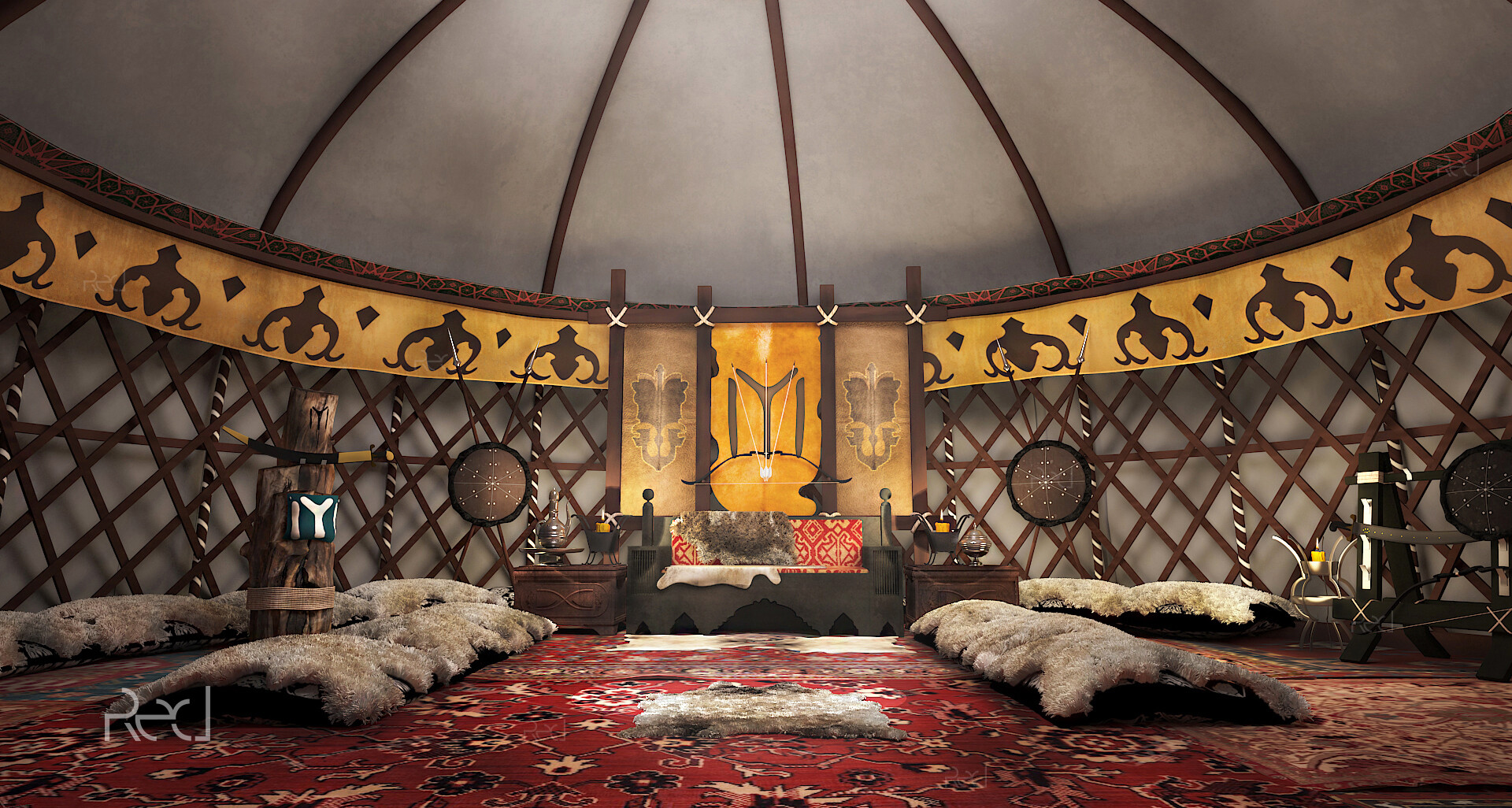 ArtStation - Kayi tent 3D Visualization new design.