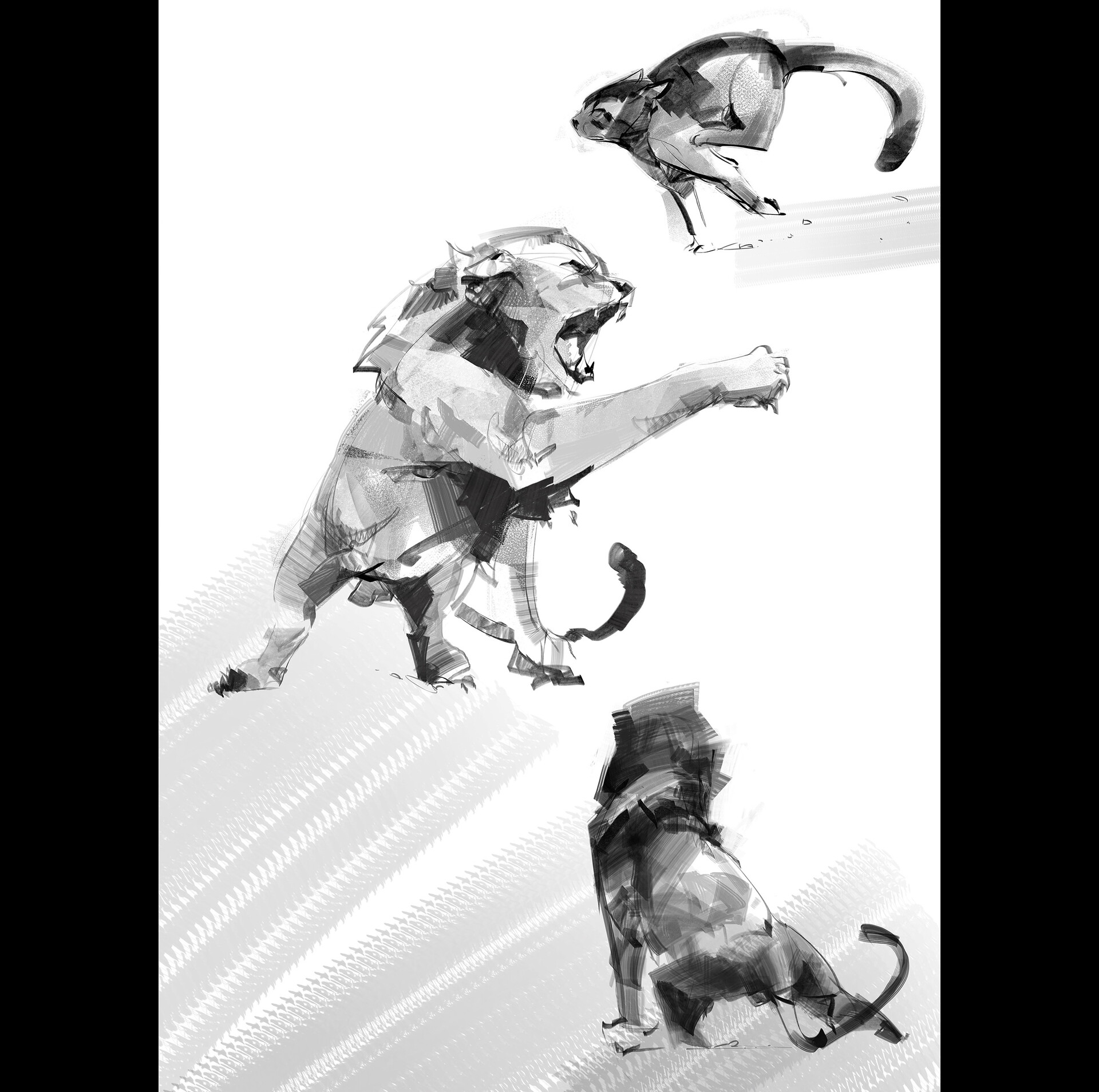 richard anderson. flaptraps art studio - Feline Studies