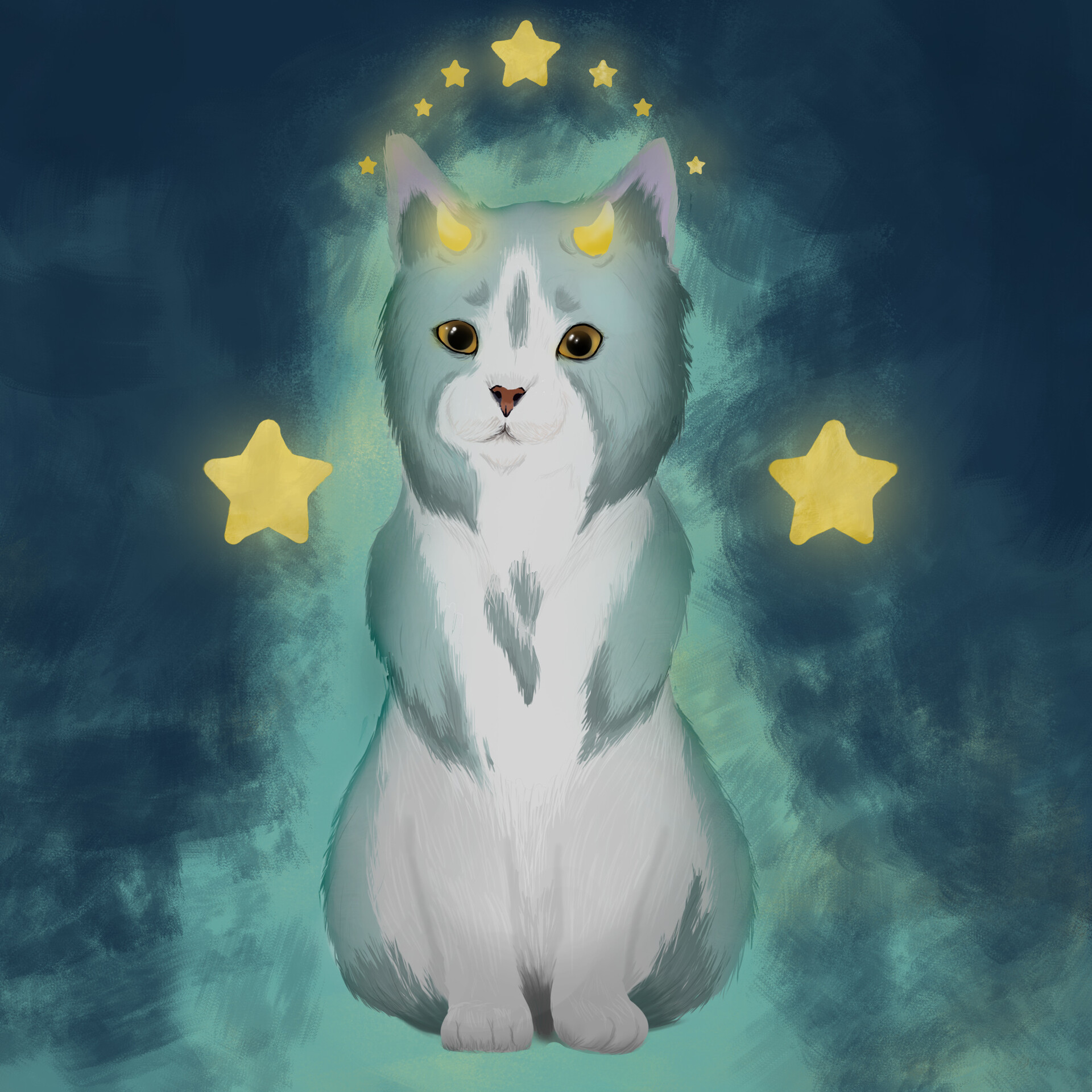 ArtStation - cat stars
