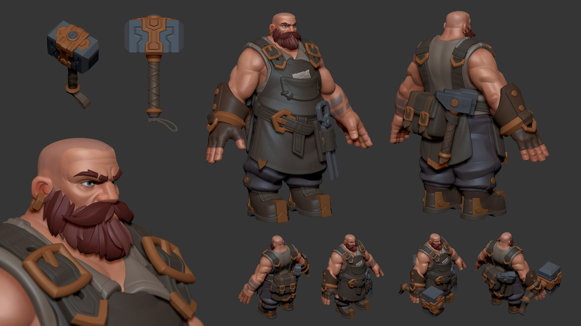 Bernardo Cristovao - Rammus, the Blacksmith - Highpoly