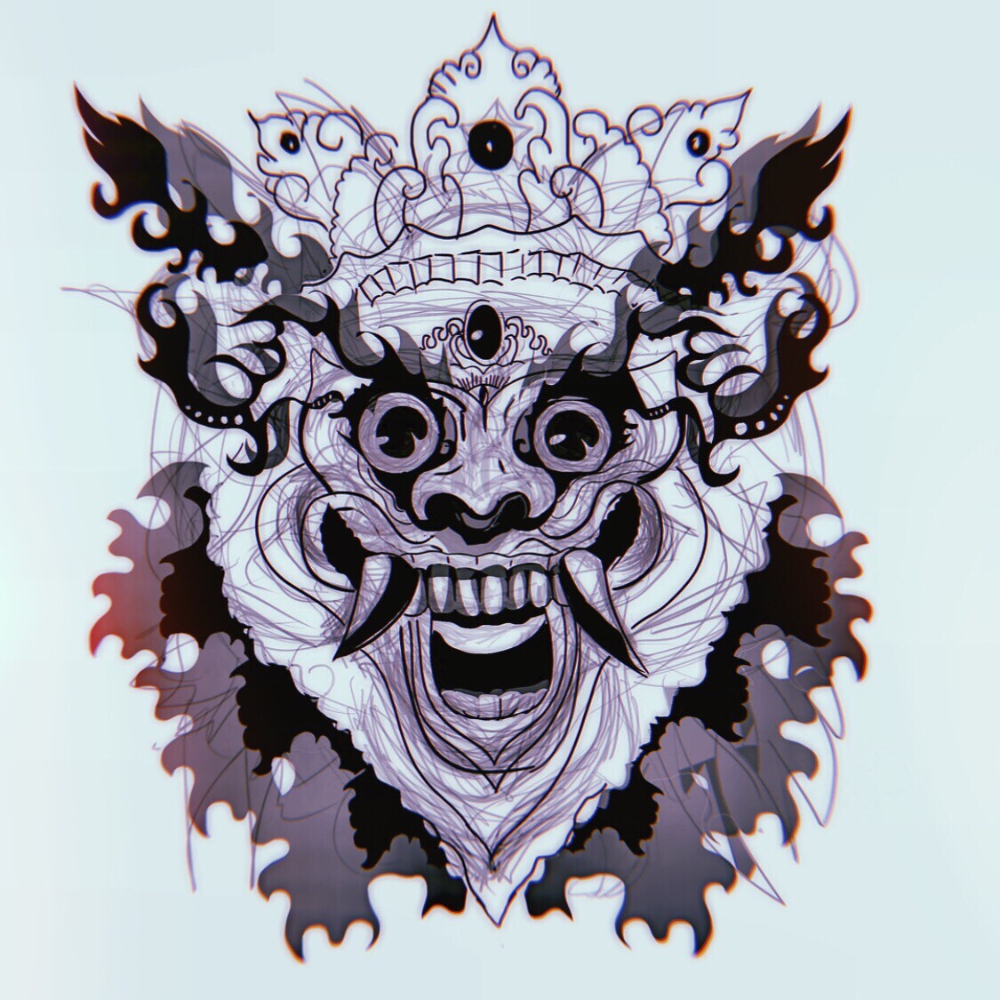 ArtStation - Indonesian Barong Sketch